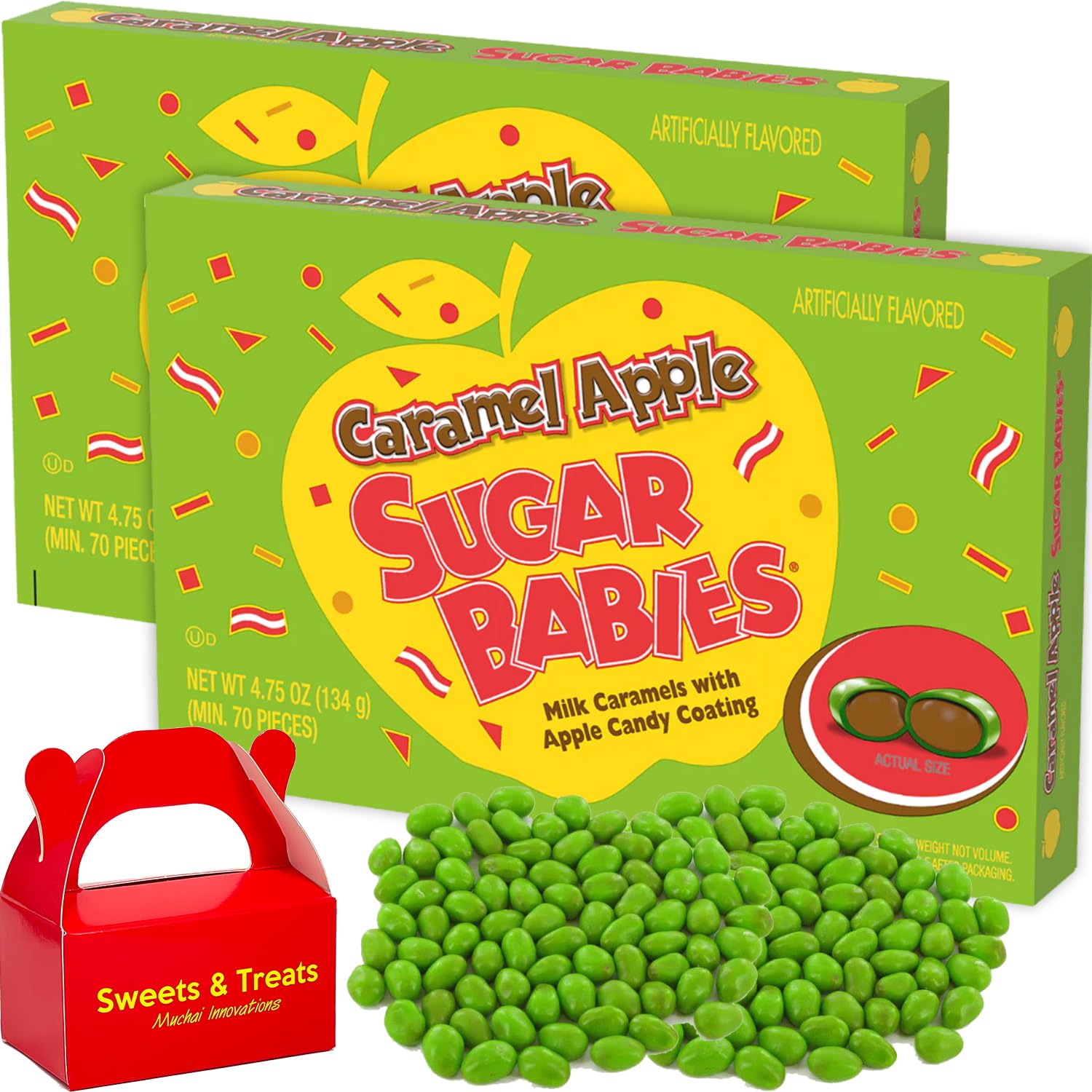 Amazon.com : Sugar Baby Candy | Soft & Chewy Milk Caramel Coated ...