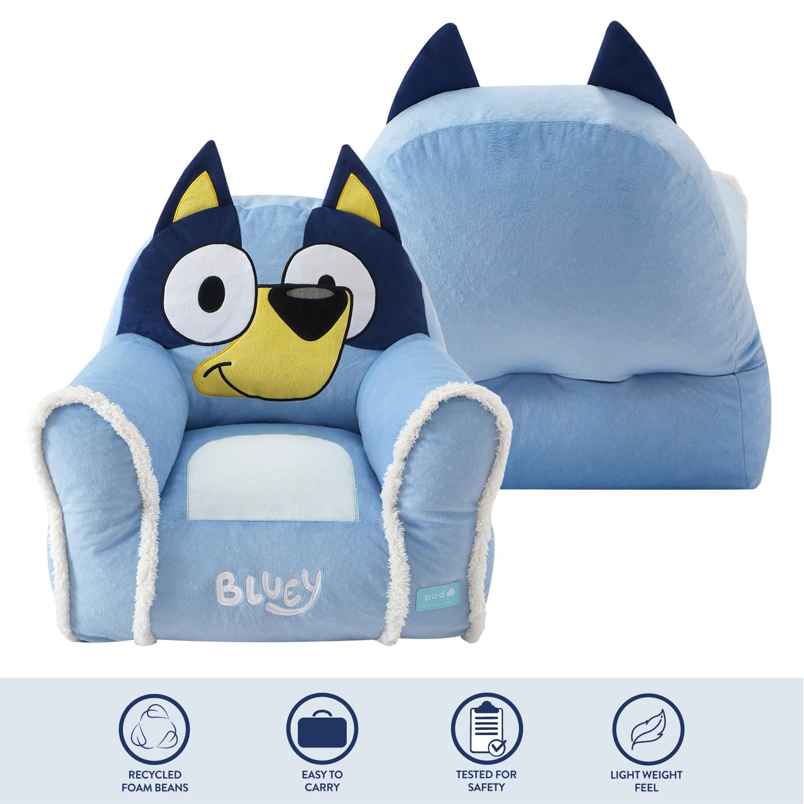 Snapklik.com : Idea Nuova Bluey Figural Soft And Comfortable Structured ...
