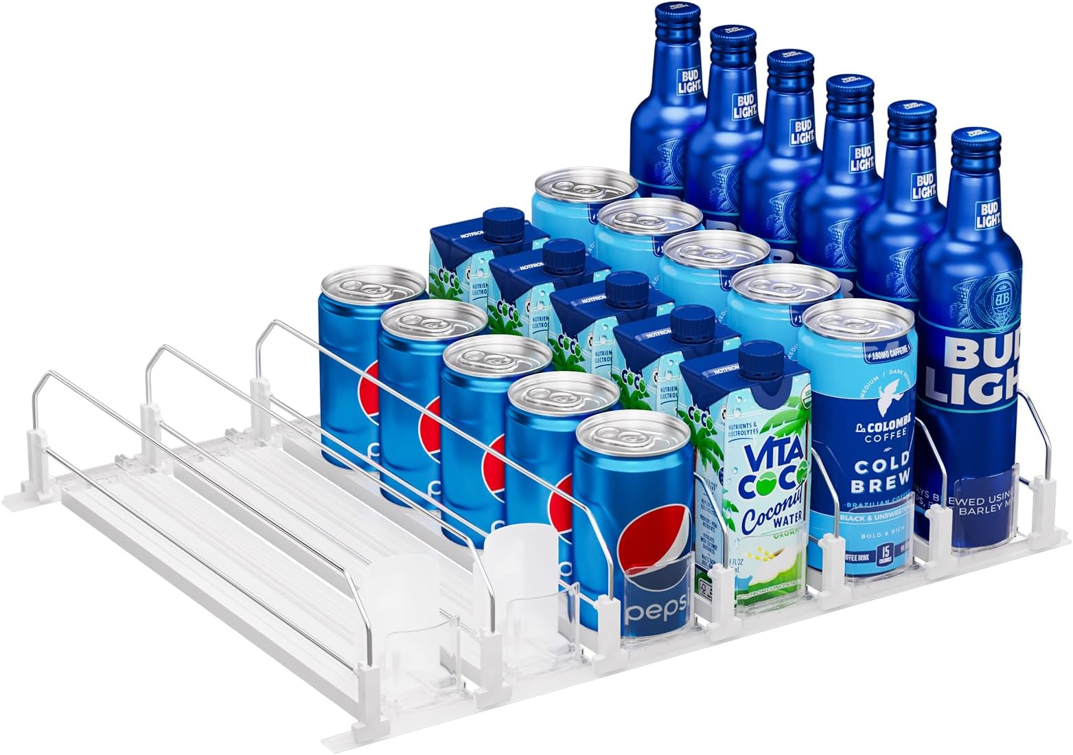 Amazon.com: Drink Organizer for Fridge, Automatic Pusher Glide Soda Can ...