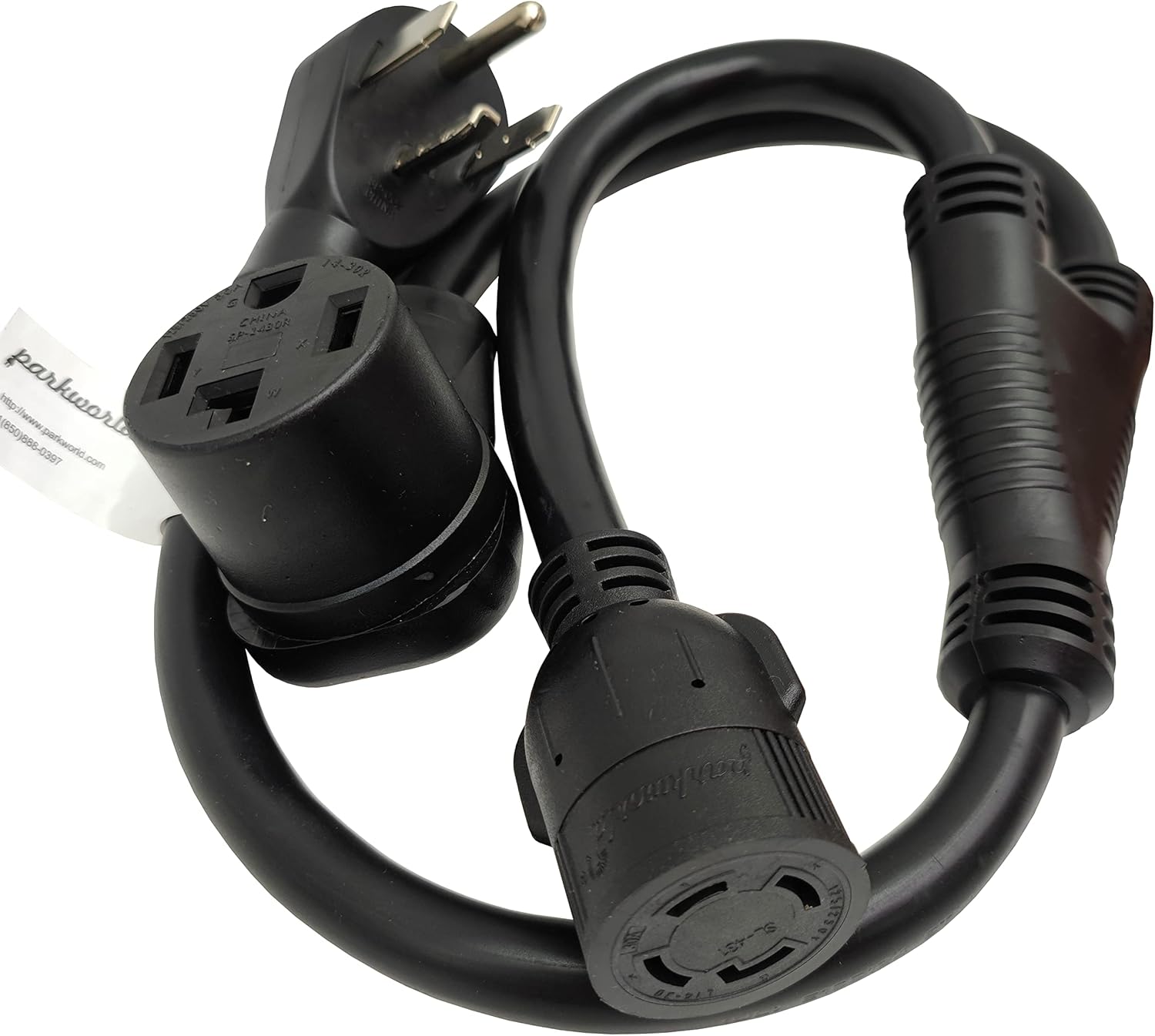 Parkworld 64286 NEMA 14-30P to L14-30R Splitter Cord, NEMA 14-30 Dryer ...