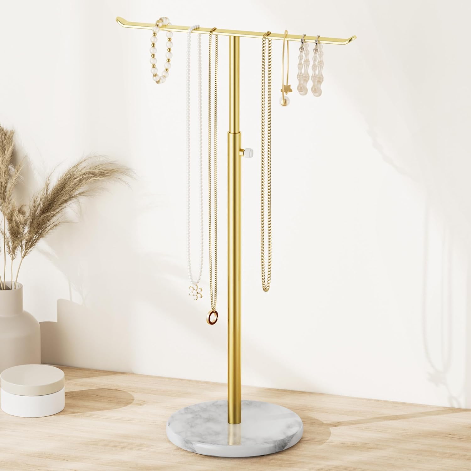 Amazon.com: Josmimic Gold Necklace Holder Jewelry Organizer Stand ...