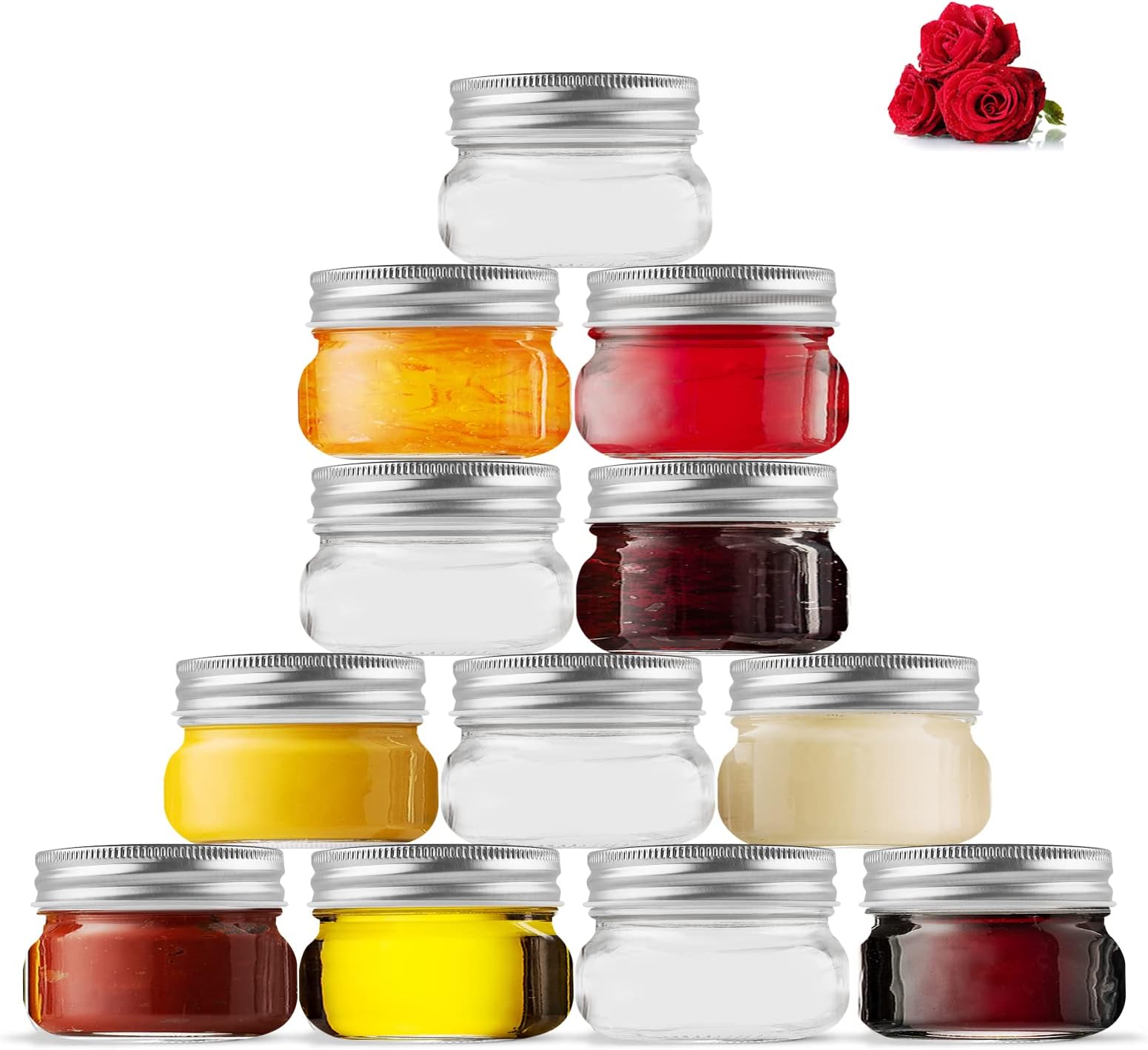 Amazon.com: Cehomi Small Glass Mason Jars with Lids - 4 oz Vintage ...