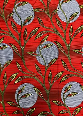 Amazon.com: African Ankara Wrapper Wax Prints Fabrics-Moonlight Design ...