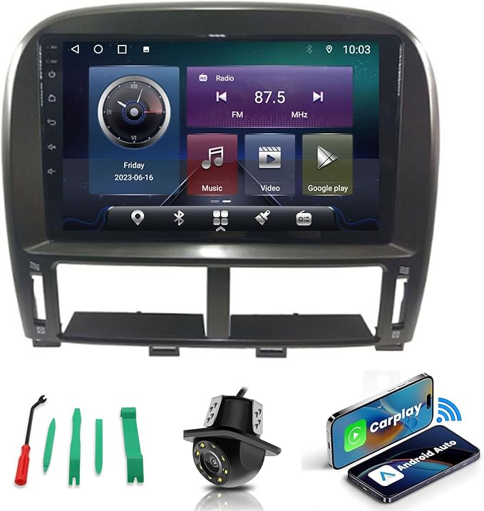 Amazon.com: Android 13.0 Car Radio for Lexus LS430 2000-2006, Wireless ...