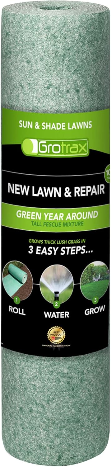 Amazon.com : Grotrax Biodegradable Grass Seed Mat - 100 sqft Year Round ...