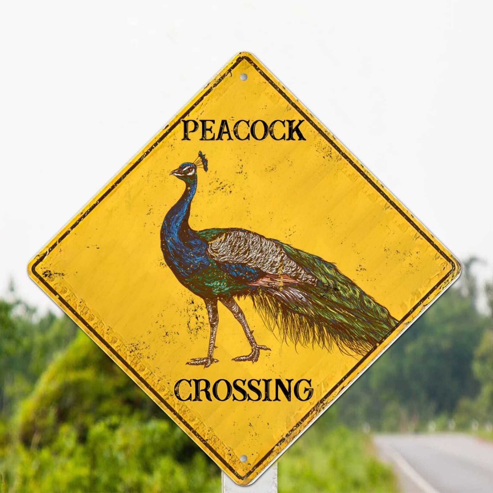 Peacock Crossing Sign