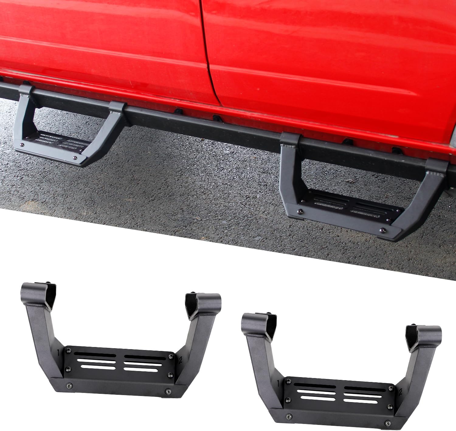 Amazon.com: Side Steps Compatible with Bronco w/OEM Rock Rails, for ...