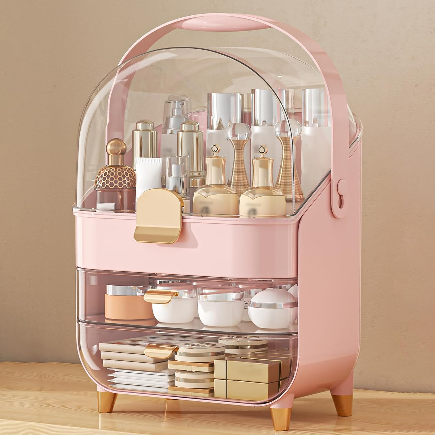 Amazon.com: Makeup Organizer, Skincare Holder Bathroom Counter Organizer, Storage Box Cosmetic ...