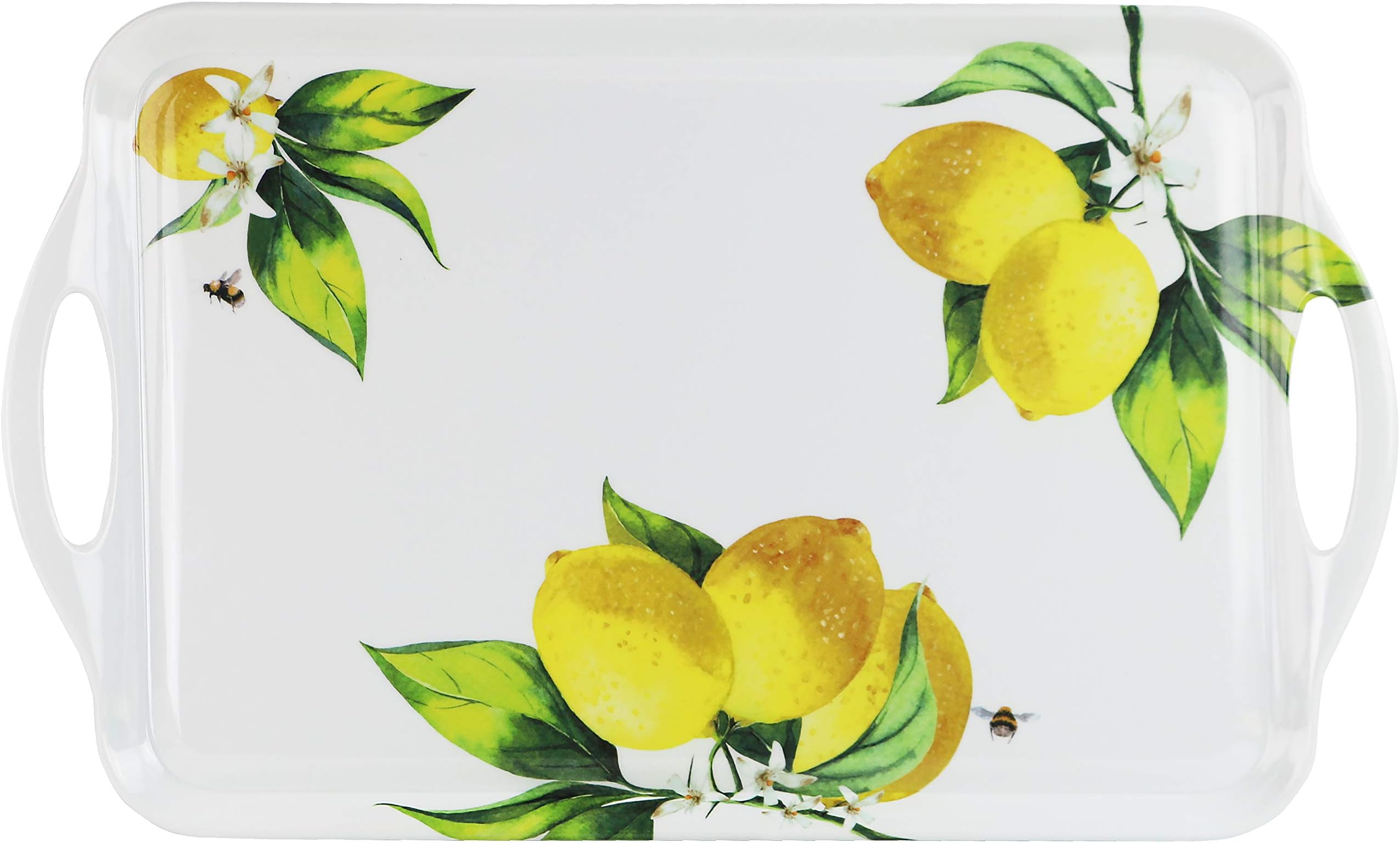 Amazon.com: Calypso Basics Melamine Sandwich/Tidbit Tray, White, Lemon ...