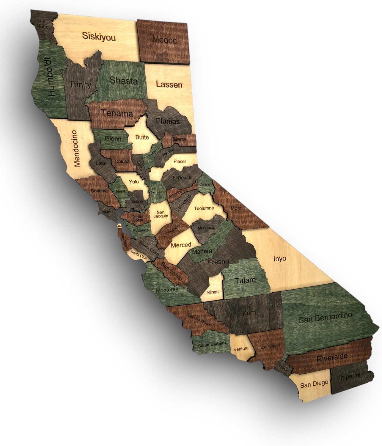 Amazon.com: 3D Wooden California Map - Handcrafted Yosemite Majesty ...