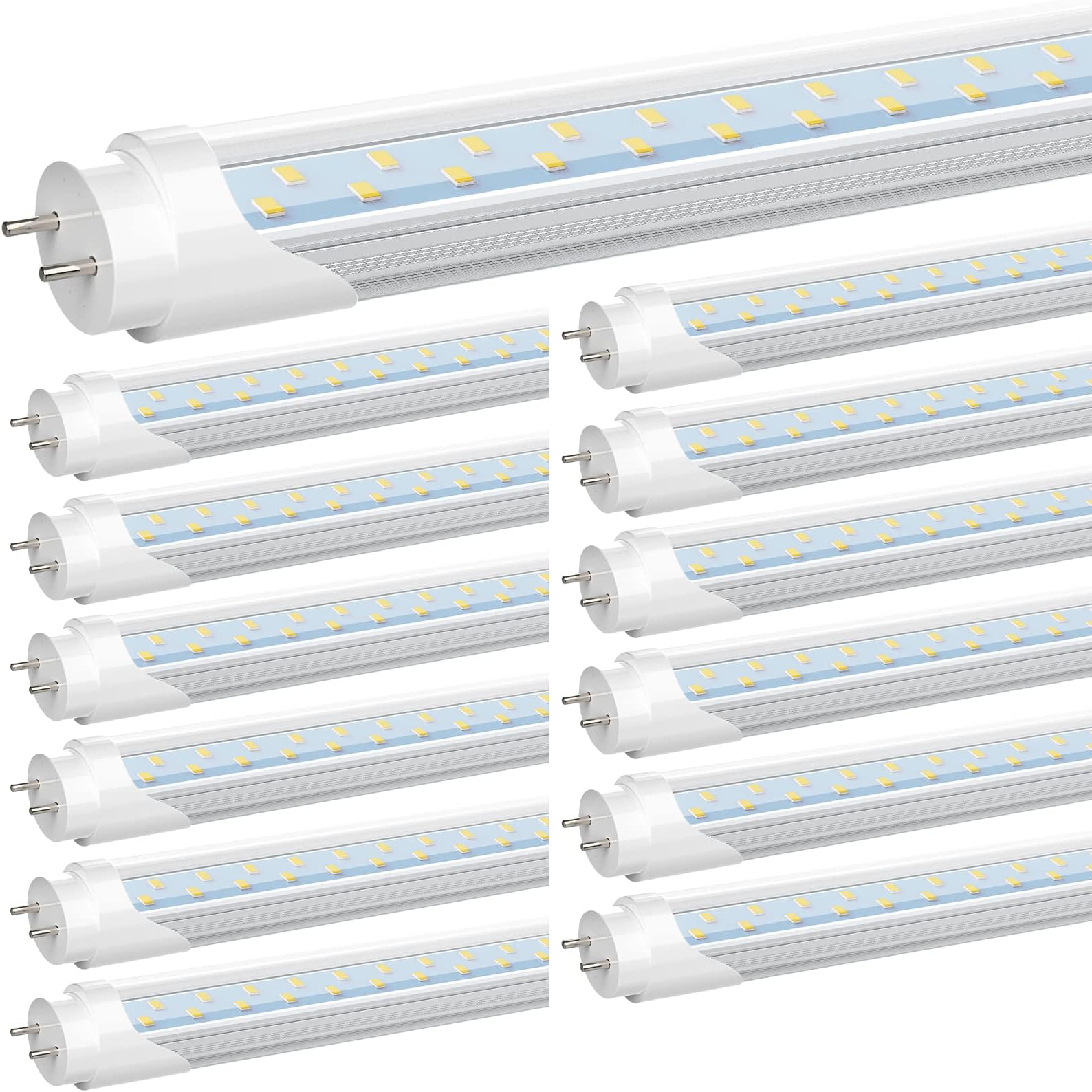 JESLED 4FT T8 LED Type B Light Bulb, 24W 5000K 3000LM, ETL Listed, 4 ...