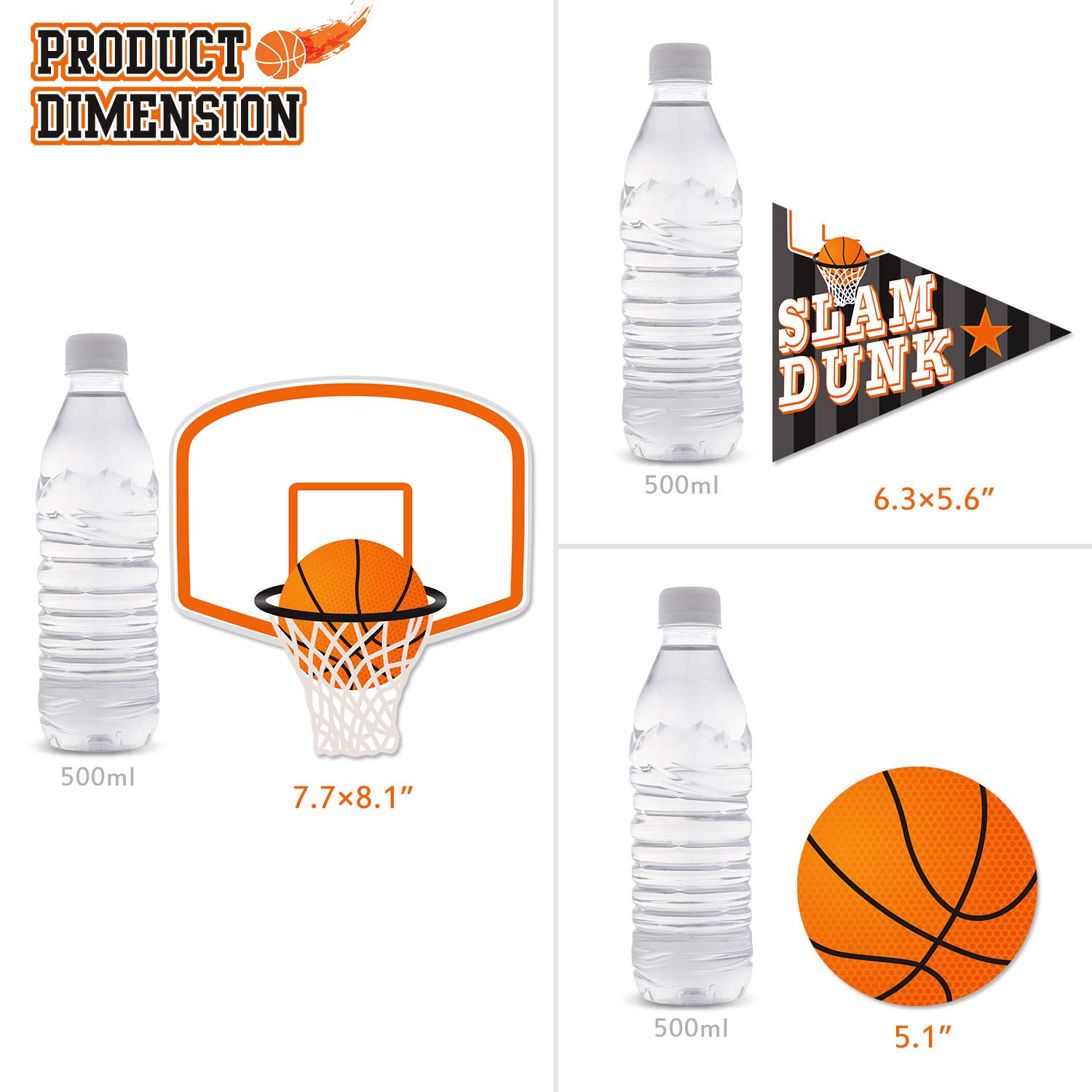 Snapklik.com : 21 Pack Basketball Party Decorations Table Toppers ...
