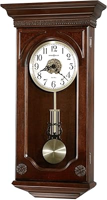 Amazon.com: Howard Miller Fenton Wall Clock 620-156 – Golden Oak, Brass ...