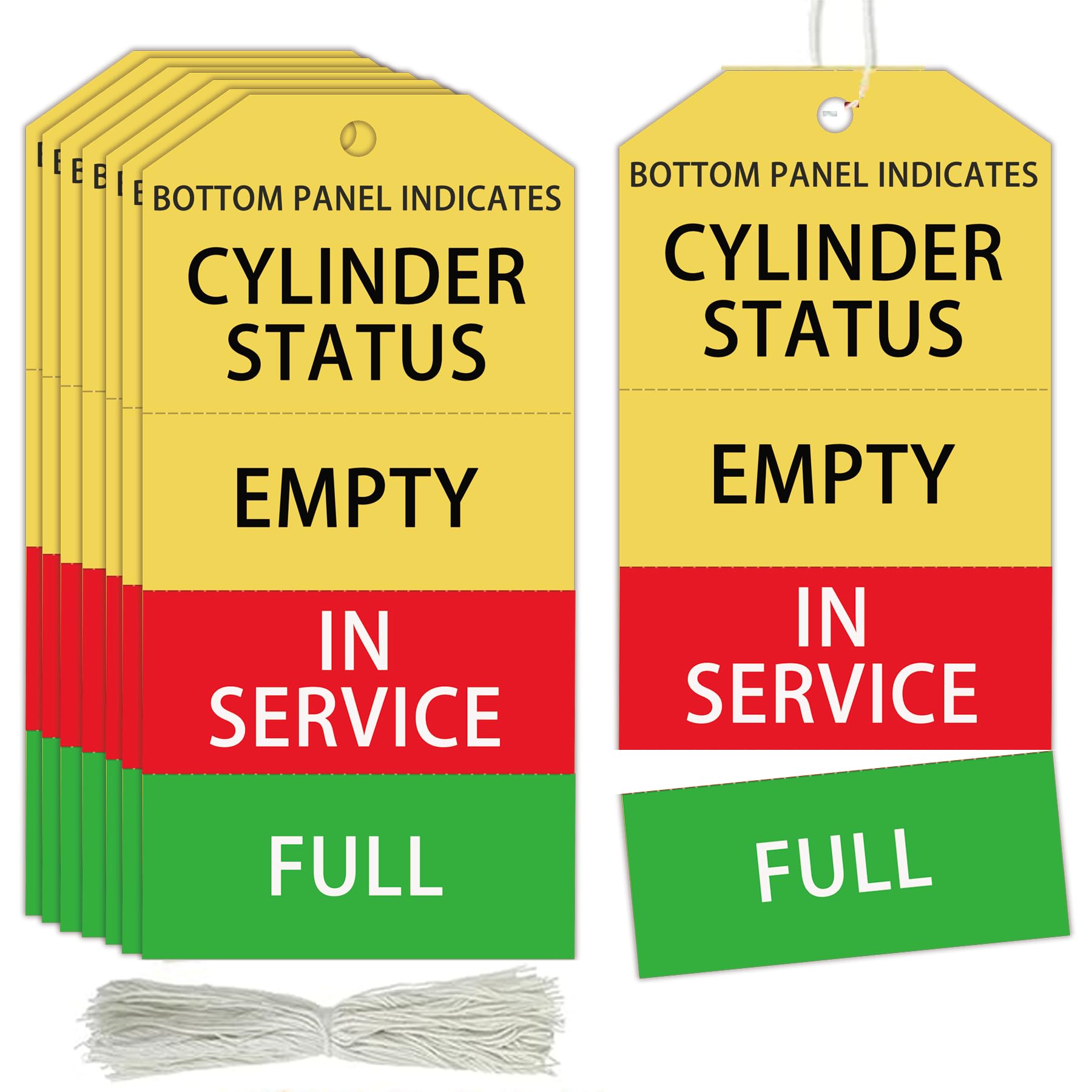 Amazon.com : 100 Pcs Cylinder Status Sign Tags Waterproof Gas Status ...