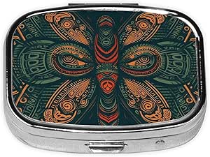 Amazon.com: BTCOWZRV Hand Twisted Butterfly Print Square Pill Box With ...