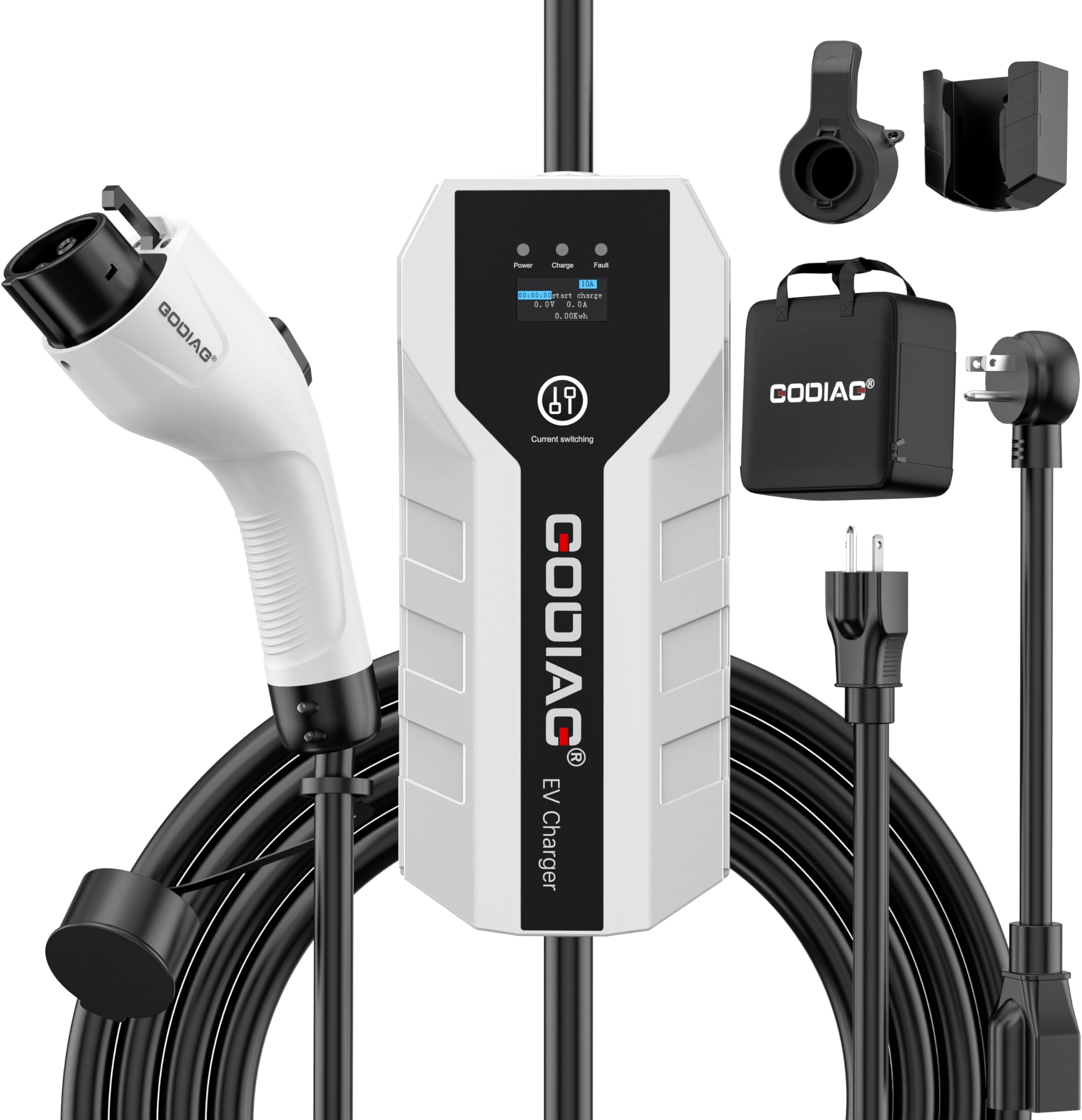 Amazon.com: GODIAG Level 1+2 EV Charger - ETL Certified, 16Amp, 110V ...