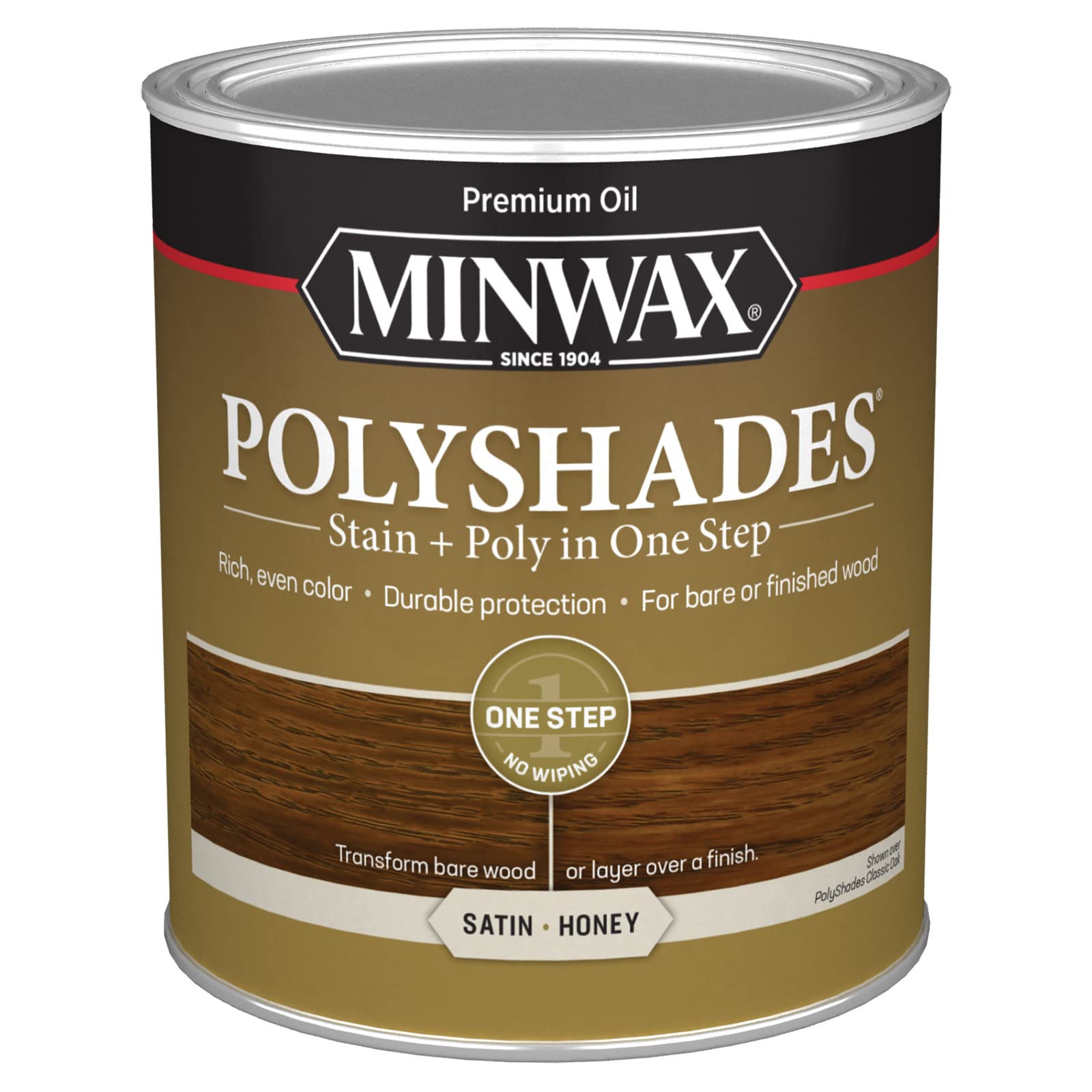 Minwax PolyShades Wood Stain + Polyurethane Finish – Quart, Honey ...
