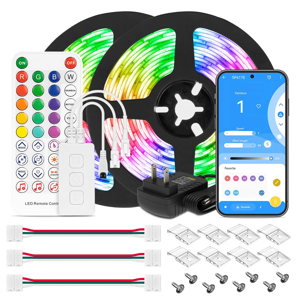 Buy BTF-LIGHTING RGBW Chasing Rainbow Effects LED Strip Lights WS2814 ...