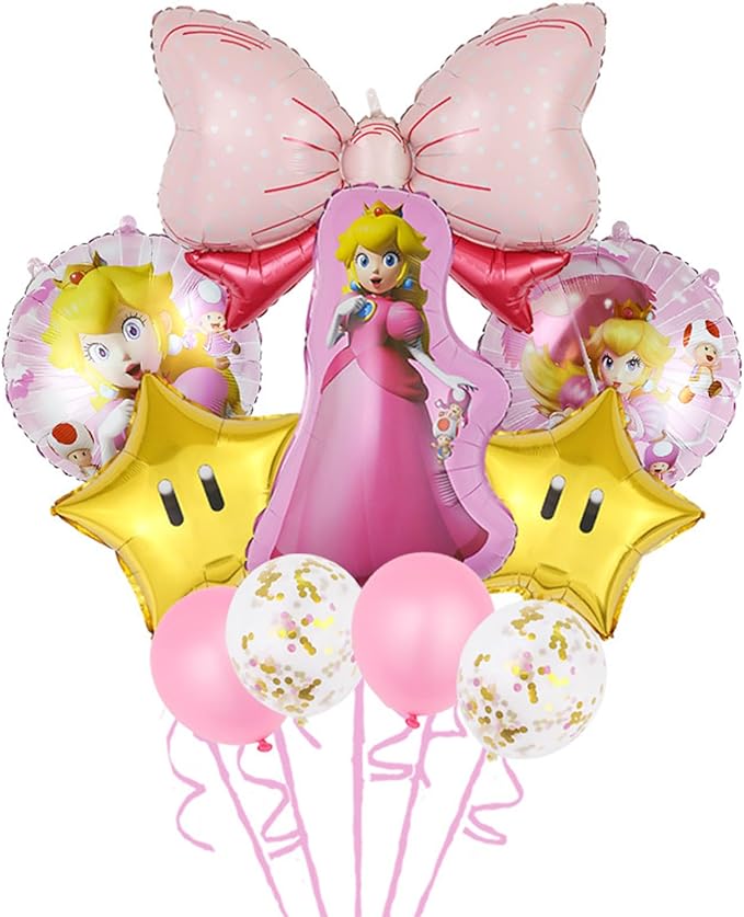 BEGRO 10 PCS Princess Peach Balloon Set - Make Your Princess' Birthday ...
