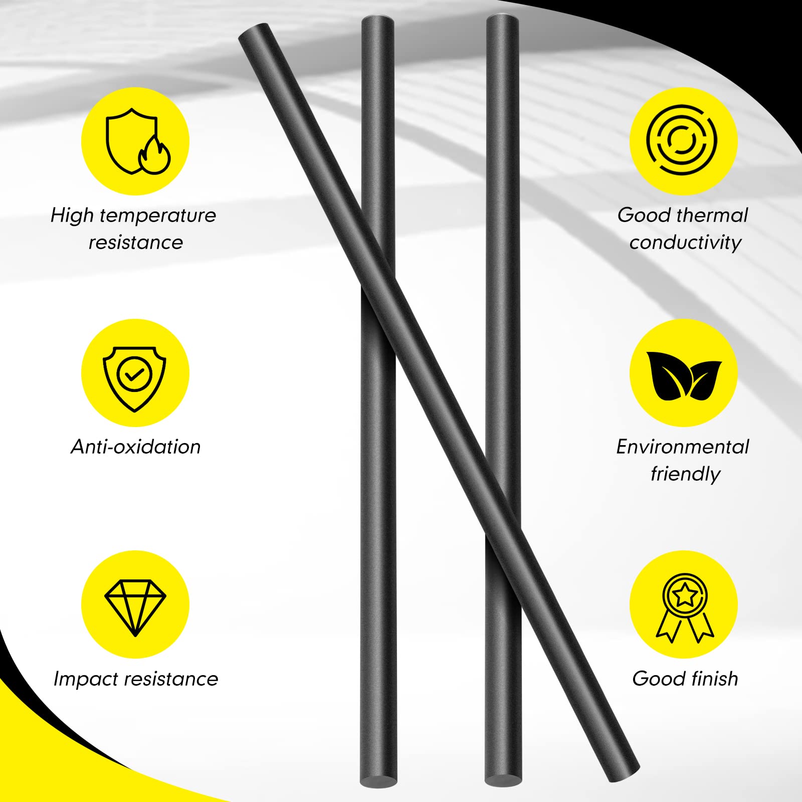 Graphite Crucible Lounsweer 3 Pcs Graphite Stir Rod 0.5OD X 12L ...
