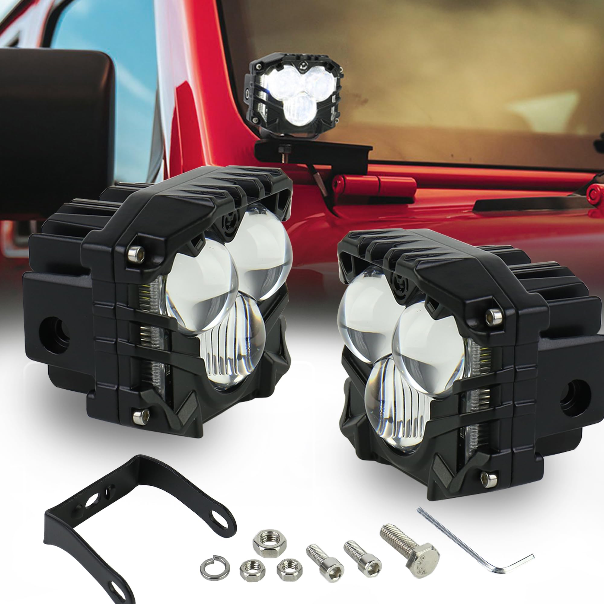 Amazon.com: SJJGWW 3 Inch LED Offroad Lights,LED Pod Lights, Powerful ...