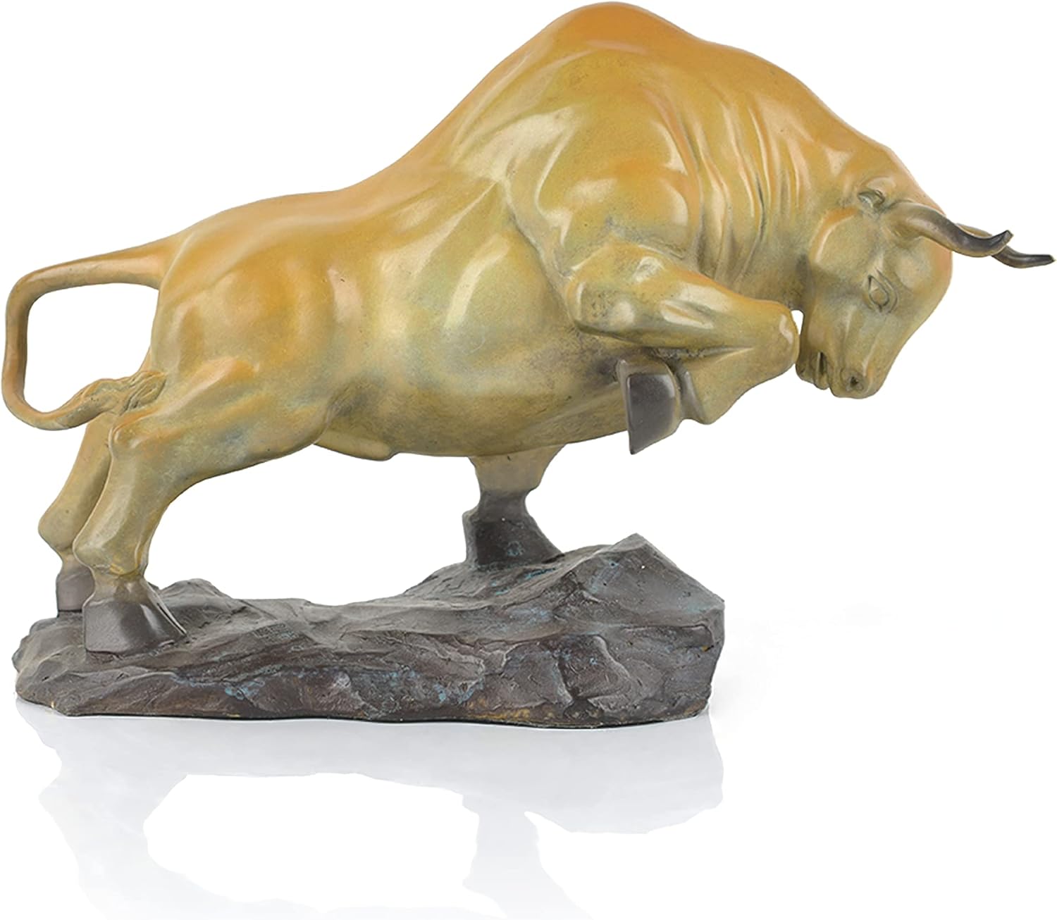 Amazon.com: Forge Ahead Charging Bull Wall Street Bull, Handicraft Pure ...