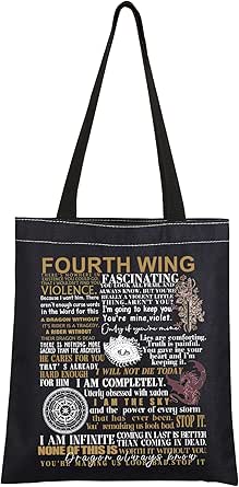 Amazon.com: CMNIM Fourth Wing Tote Bag Fourth Wing Book Merch The ...