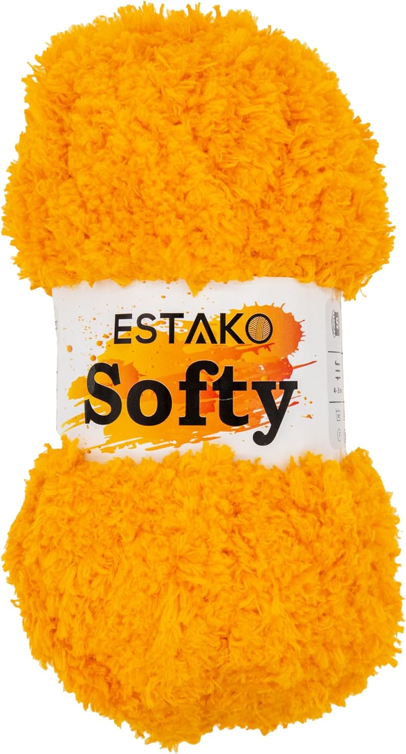 Amazon.com: Estako Softy 100% Polyester Fluffy Soft Chunky Bulky Weight ...