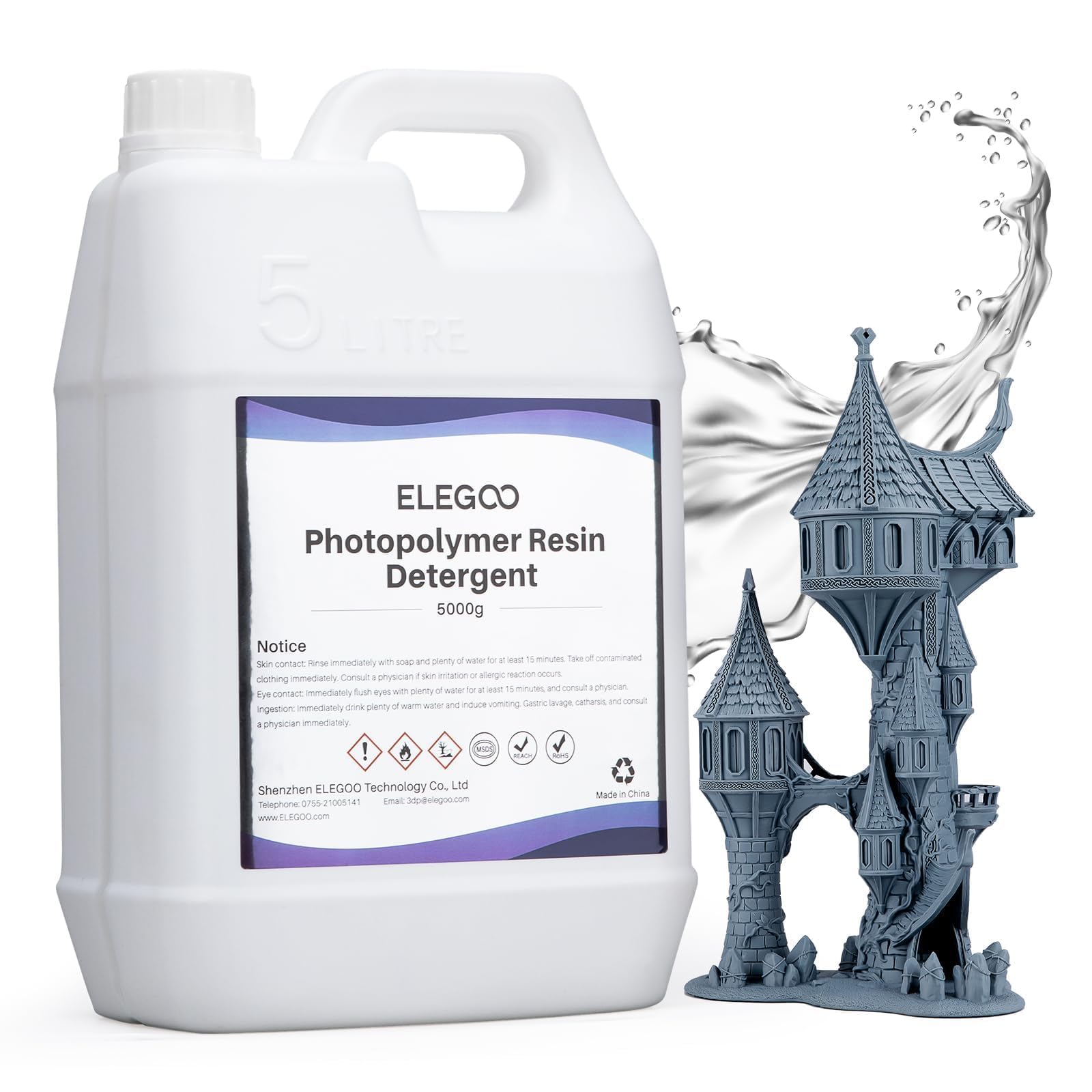 ELEGOO 3D Printer Resin Cleaner Detergent Photopolymer Cleaner for 3D ...