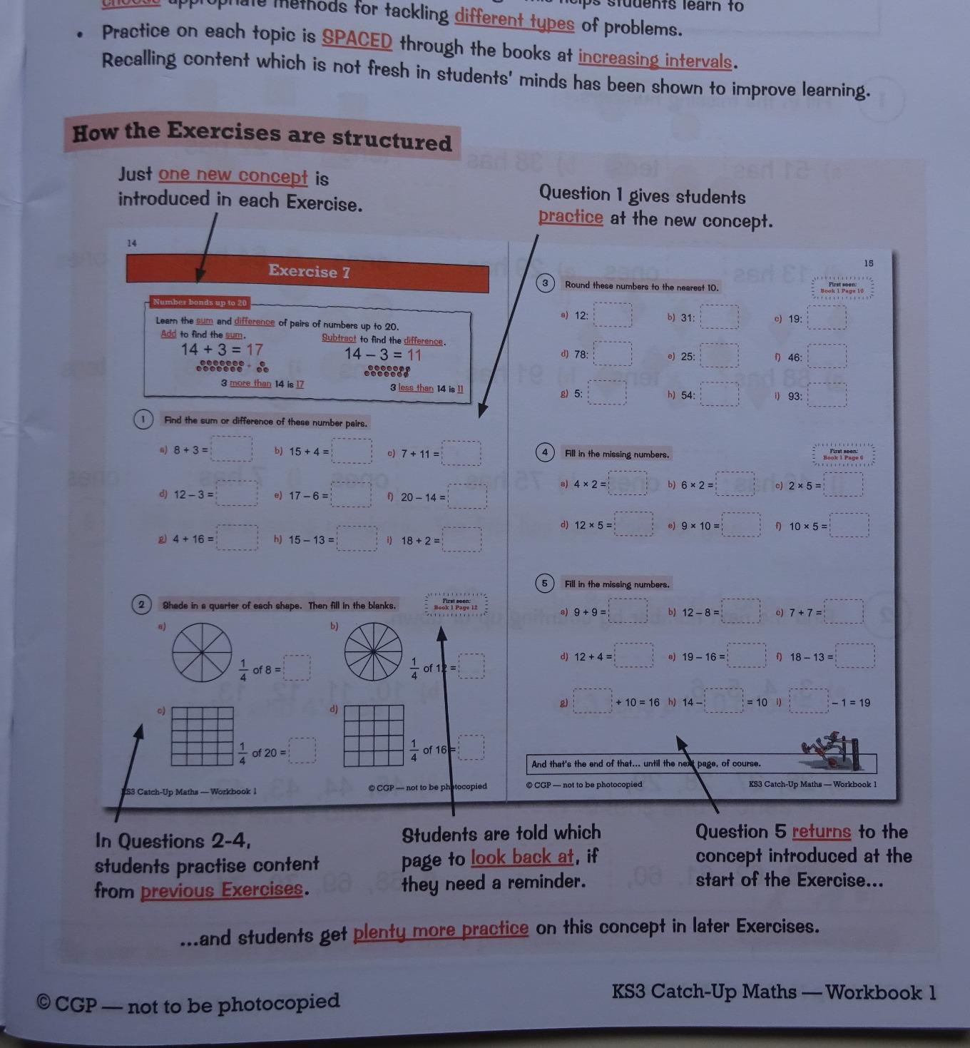 KS3 Maths Catch-Up Workbook 1 (with Answers): for Years 7, 8 and 9 (CGP ...