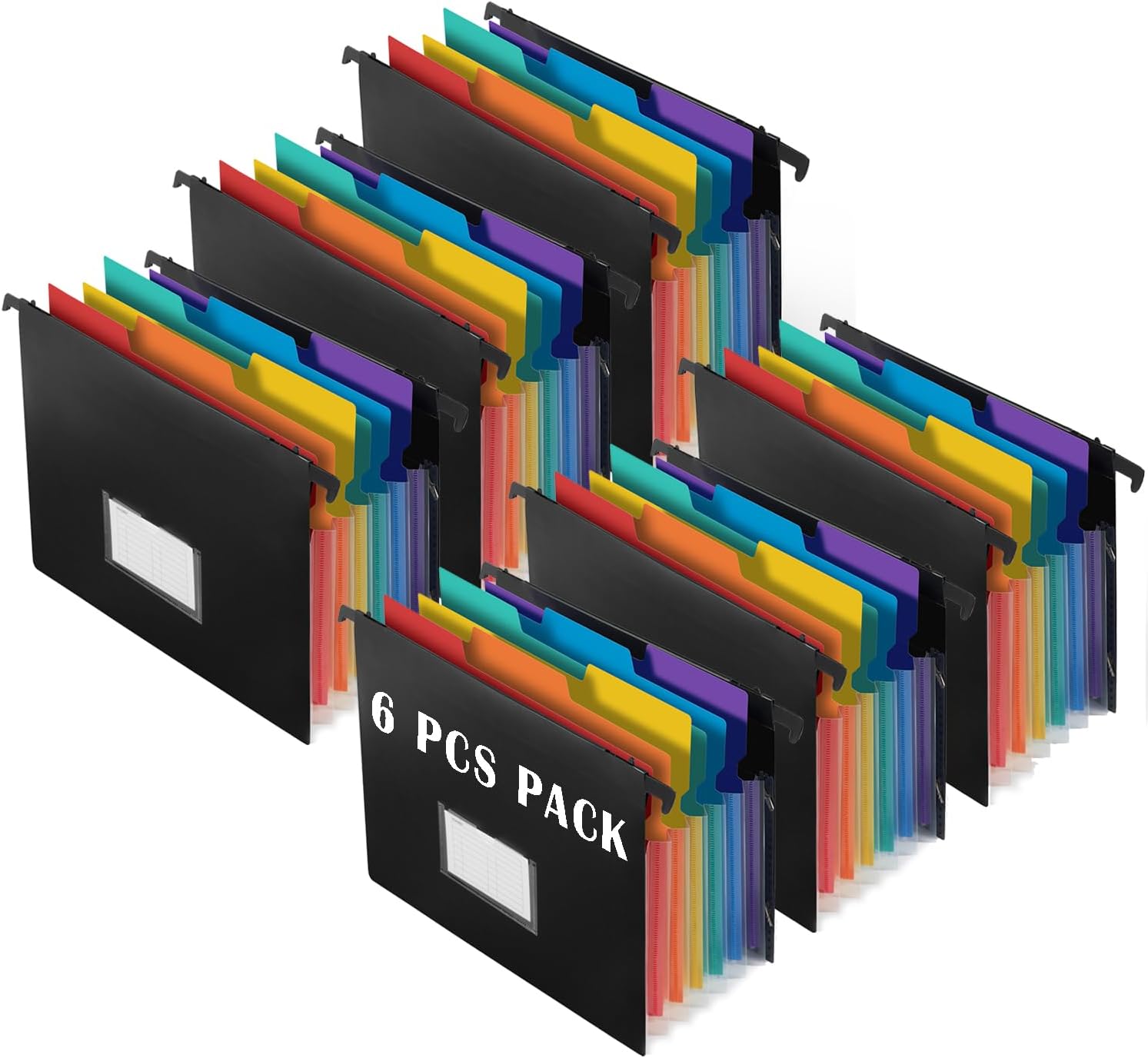 Amazon.com : TRANBO 7-Pockets Hanging File Folder with Retractable ...