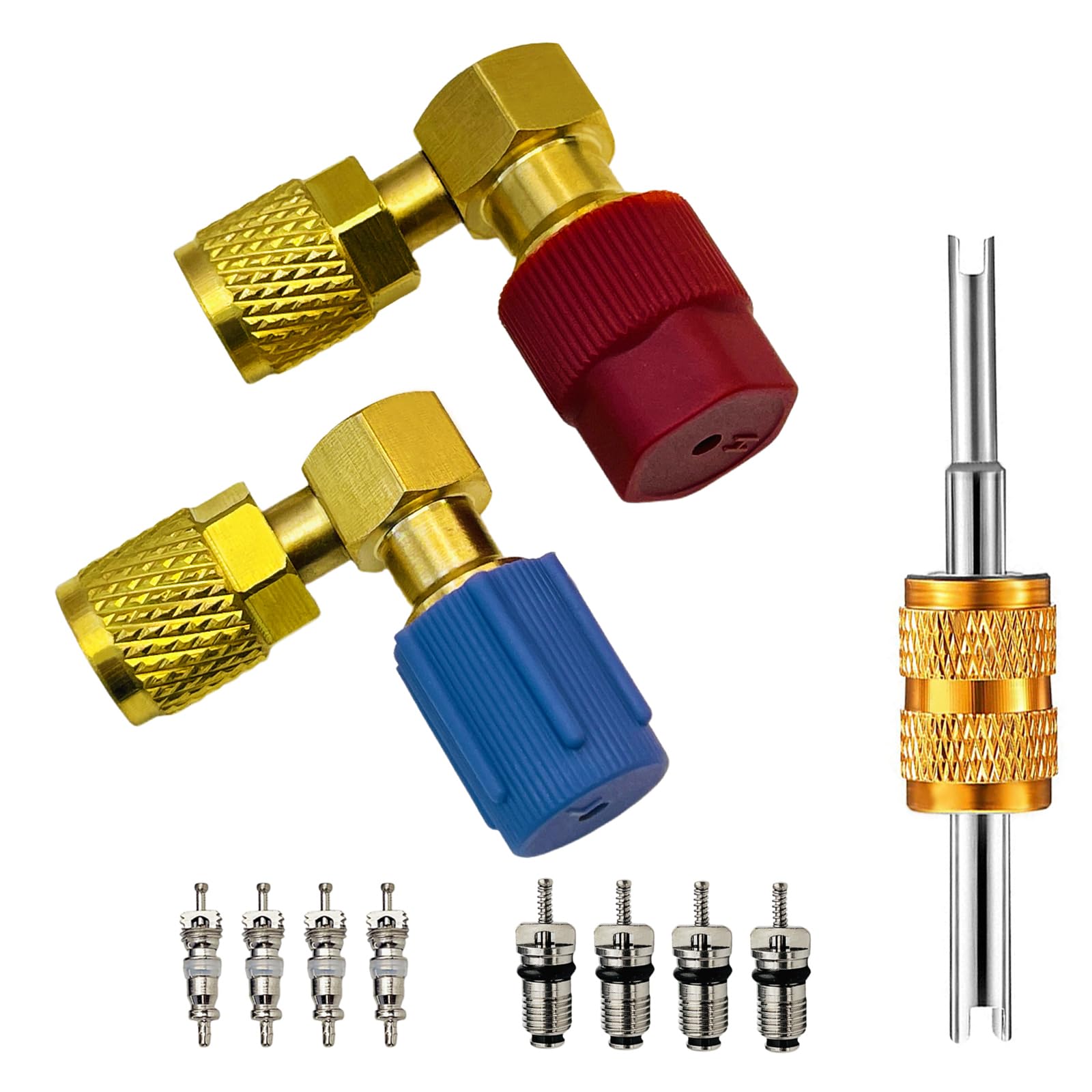 Amazon.com: VOTNMIC R12 to R134A AC Retrofit Fitting Adapter Kit, Brass ...