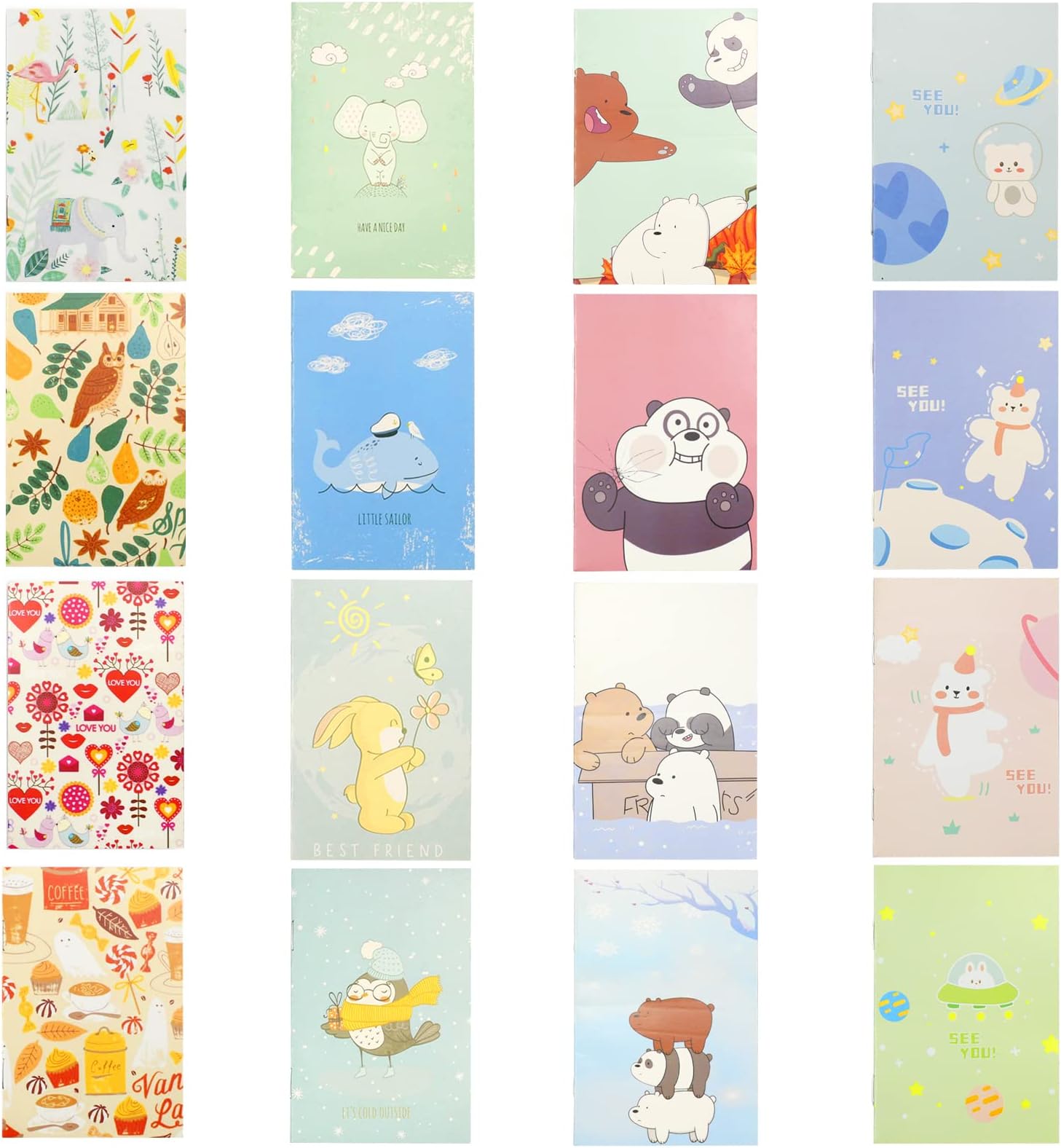 24 Pcs Cahier Coloré, Mini Bloc-Notes de Motivation Drôles Carnet de ...