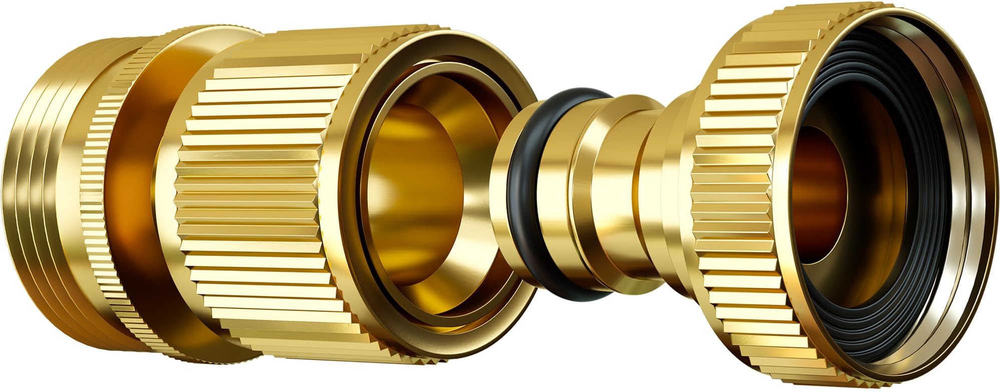 Amazon.com: 3Sets Garden Hose Quick Connect 3/4 inch GHT Brass Easy ...