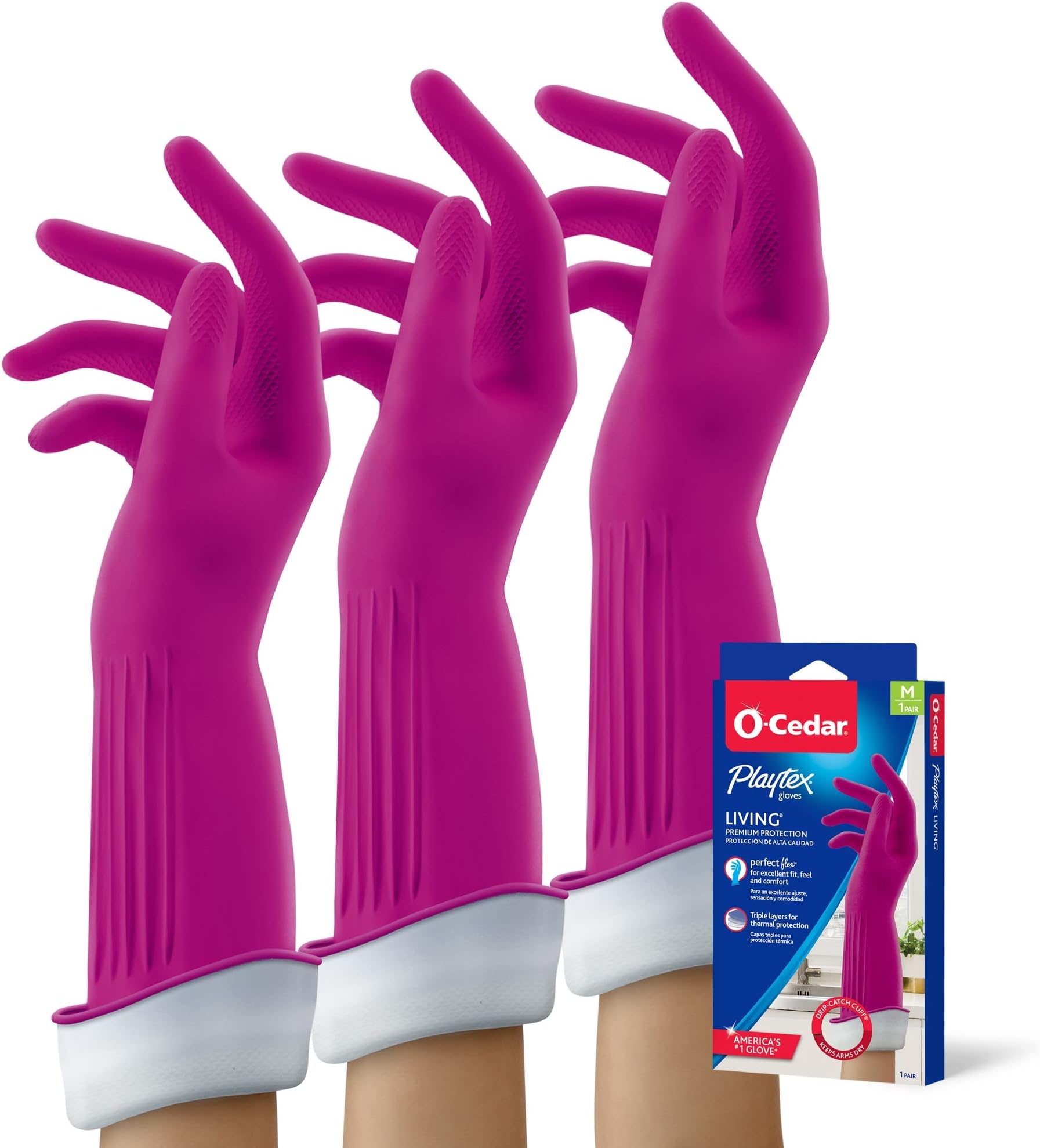 Amazon.com: Playtex Handsaver Reusable Rubber Gloves (Medium, Pack - 1 ...