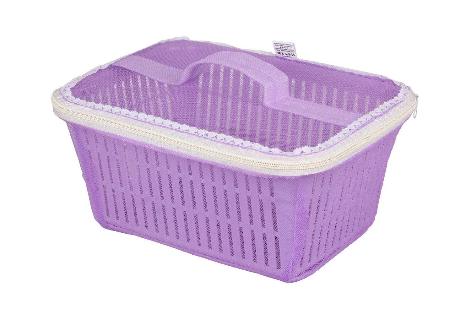 Go Hooked Multipurpose Plastic Storage Gift Basket With Net Cover ...