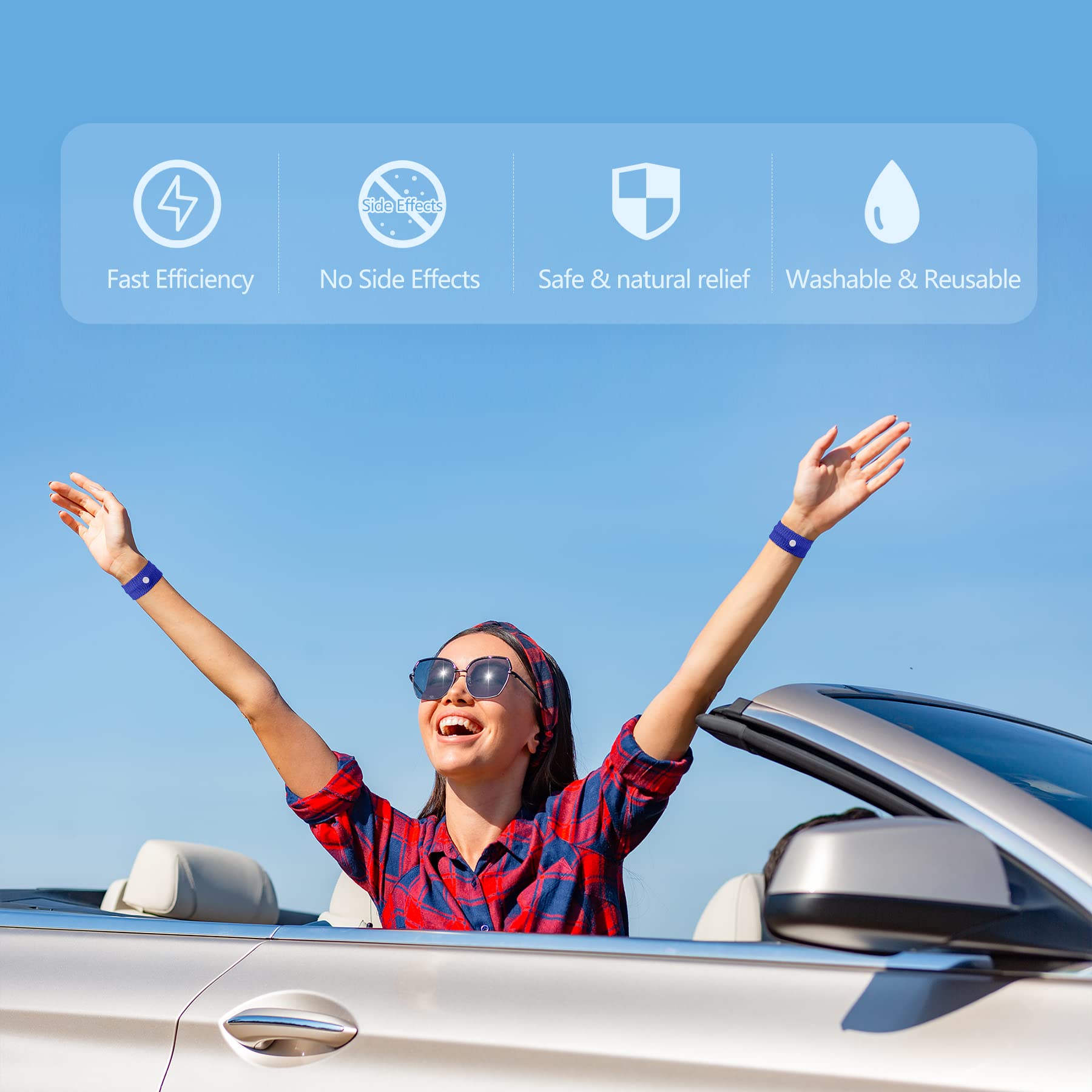 Snapklik.com : Cozyhealth Motion Sickness Wristband, Anti-Nausea ...