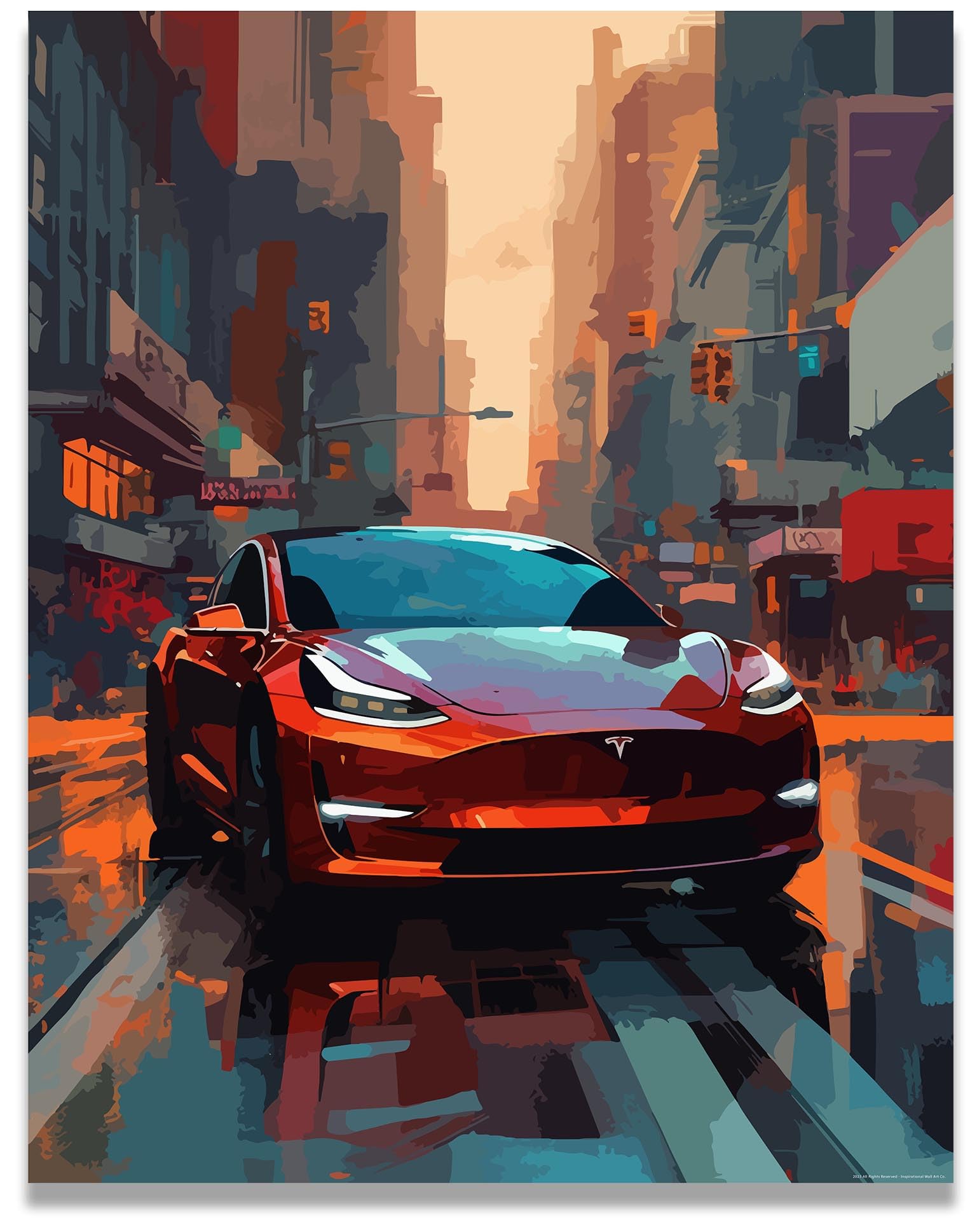 Amazon.com: Inspirational Wall Art Co. - Zippy | 2021 Tesla Model Y ...