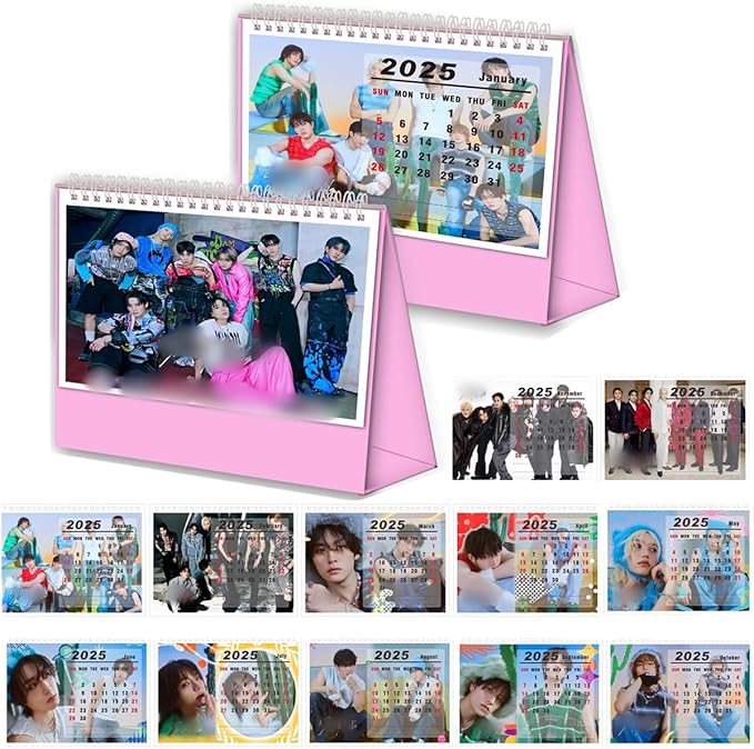 Amazon.com : 2025 Desk Calendar Monthly Desktop Calendar for Fans New ...