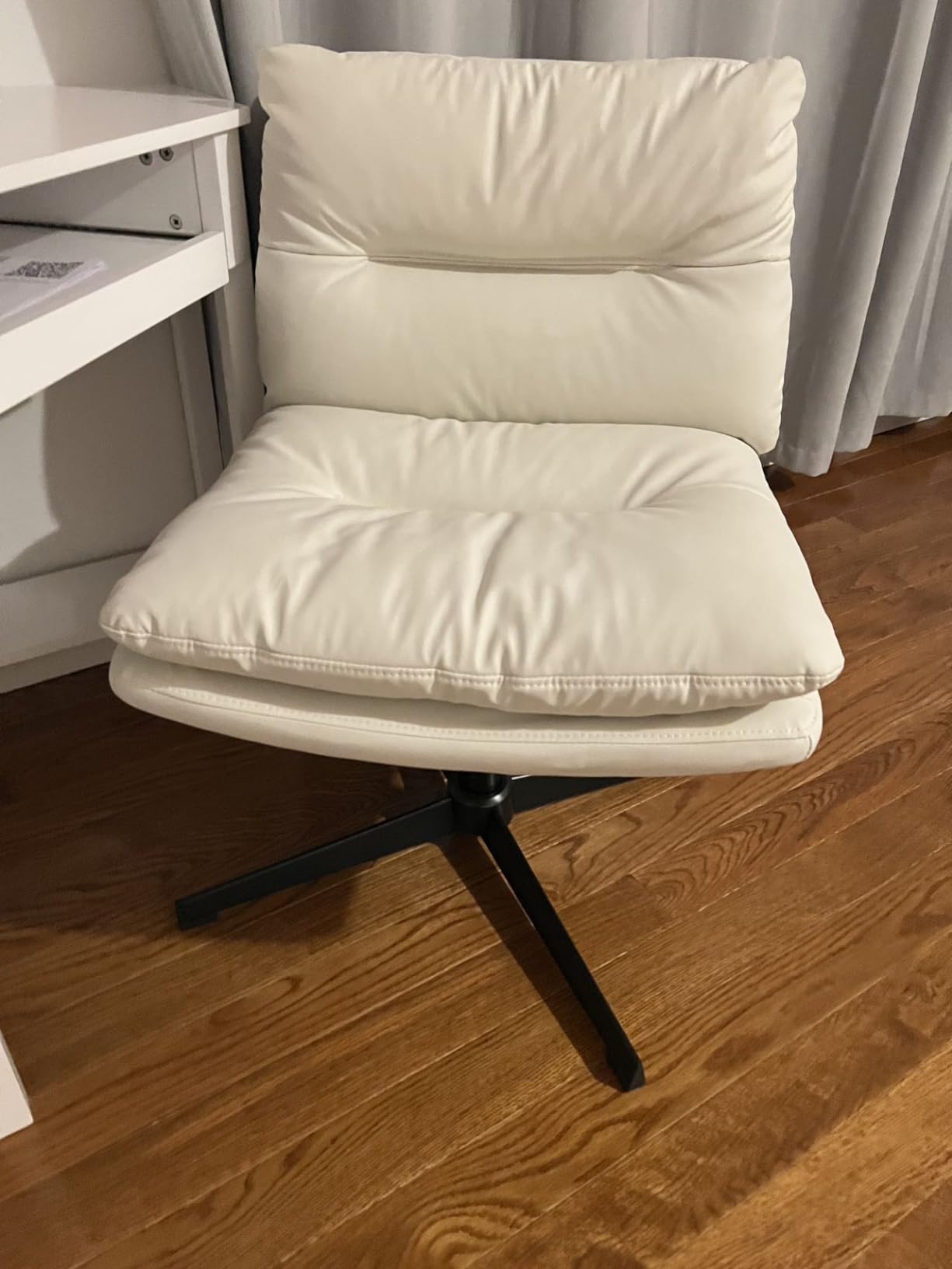 $21/mo - Finance Darkecho Office Chair Armless Desk Chair No Wheels ...