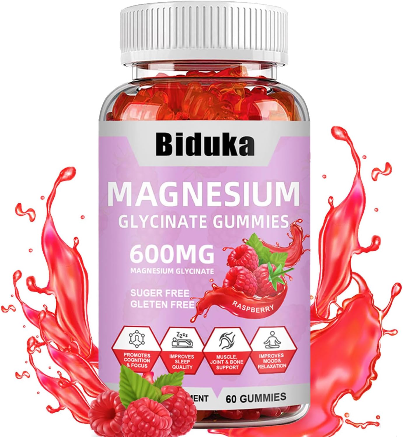 Amazon.com: 600mg Magnesium Glycinate Gummies & 300mg L-threonate (Firm ...