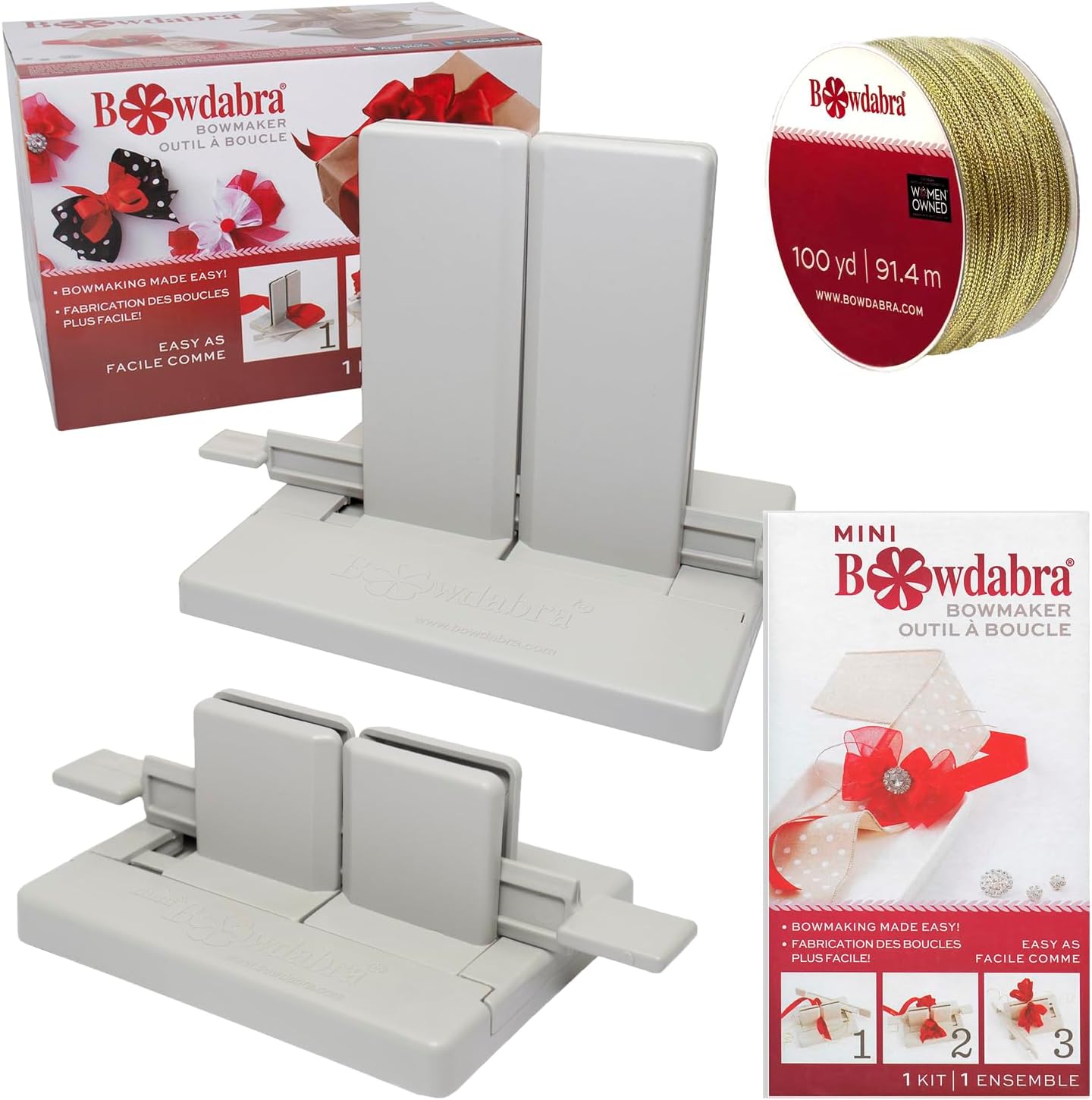 Amazon.com: Morex x Bowdabra Combo, Bow Maker, Mini Bow Maker, and 100 ...