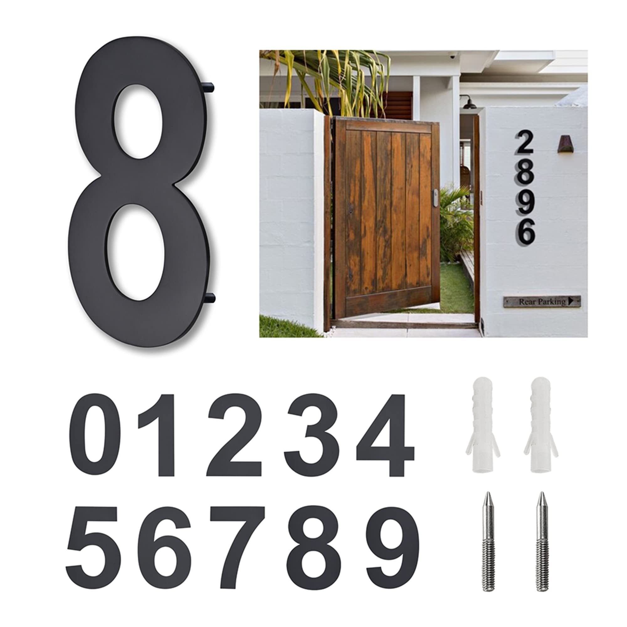 Snapklik.com : AOSION 8 Inch House Number,Floating Stainless Steel 304 ...