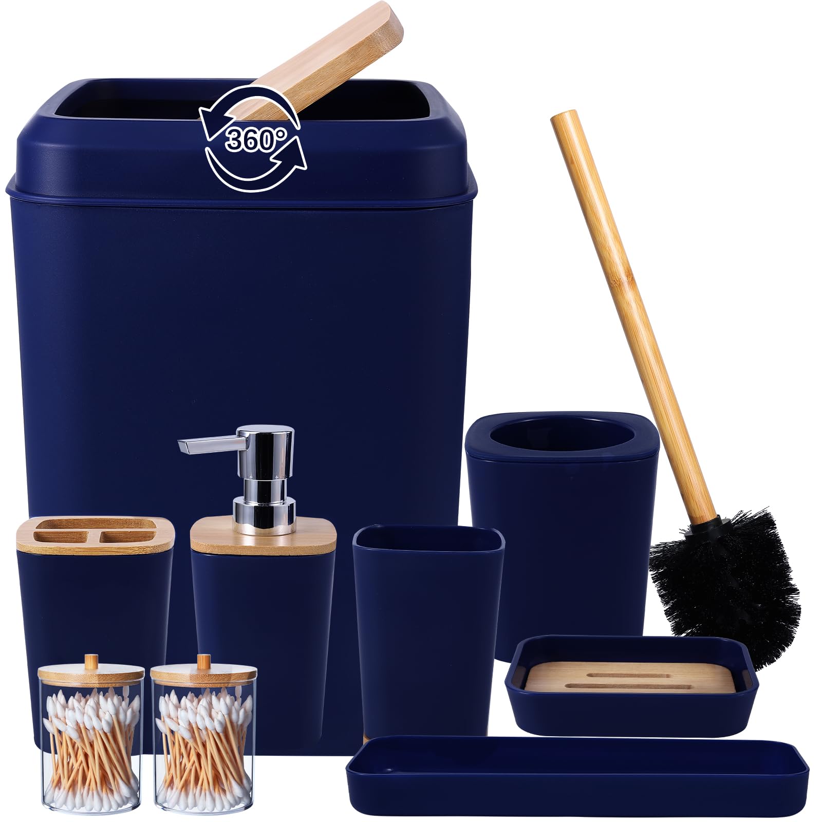 Navy Blue Bathroom Set Amazon.com: XLHOMO Navy Blue Bathroom