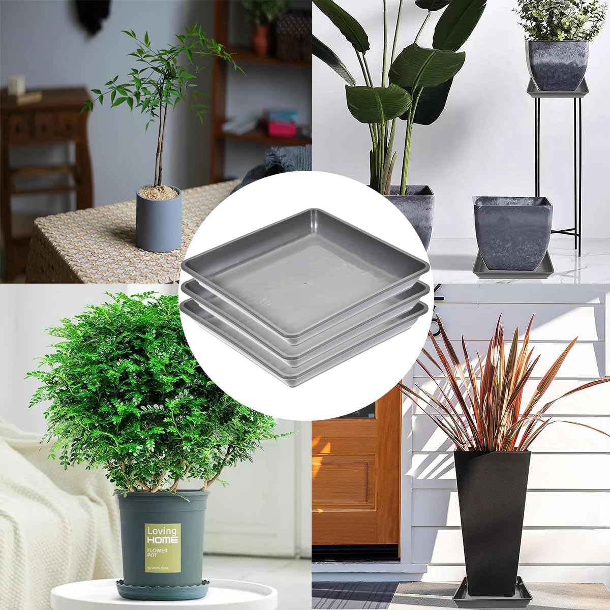 Square Plant Pot Saucers