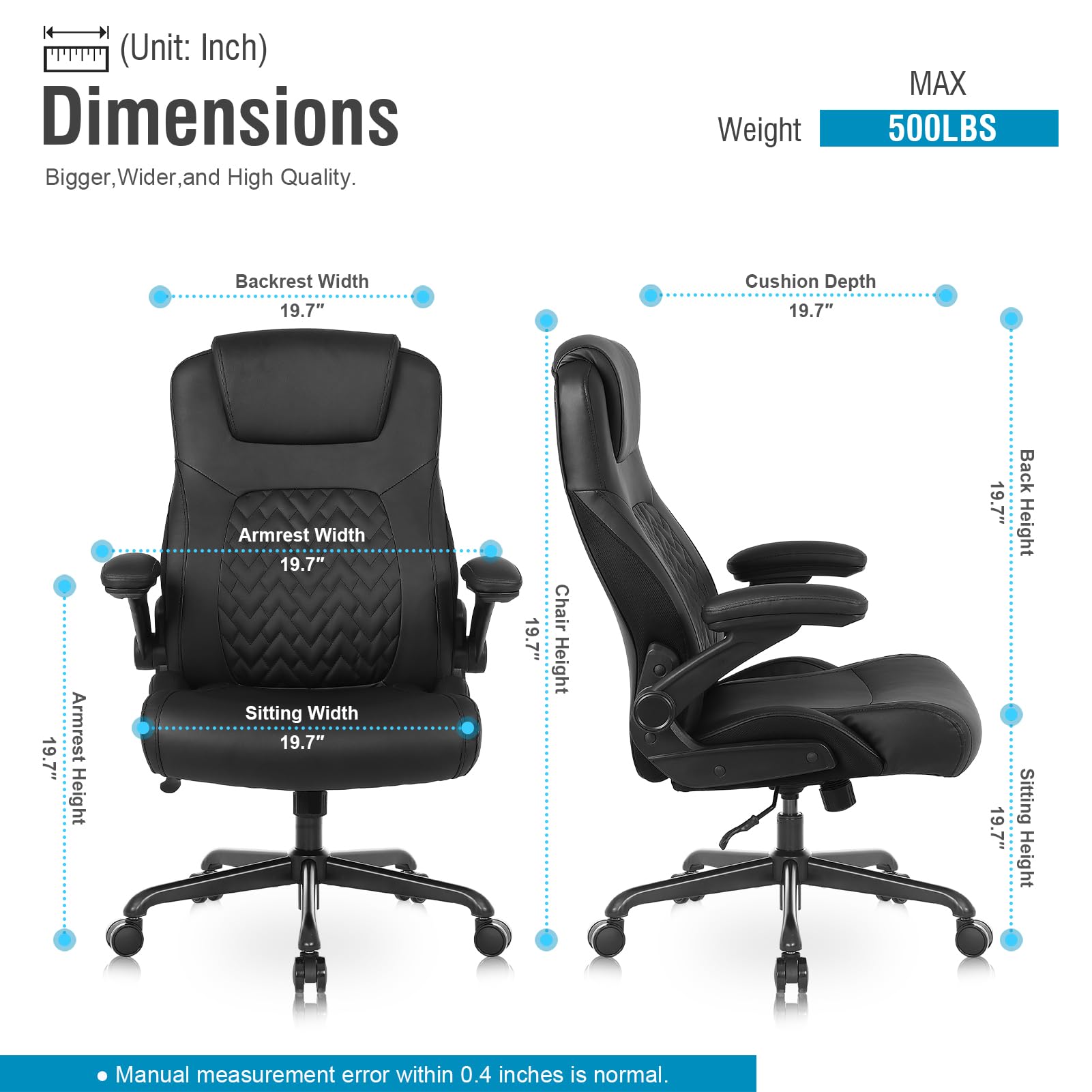Snapklik.com : Flysky Executive Ergonomic Office Chair - Big And Tall ...
