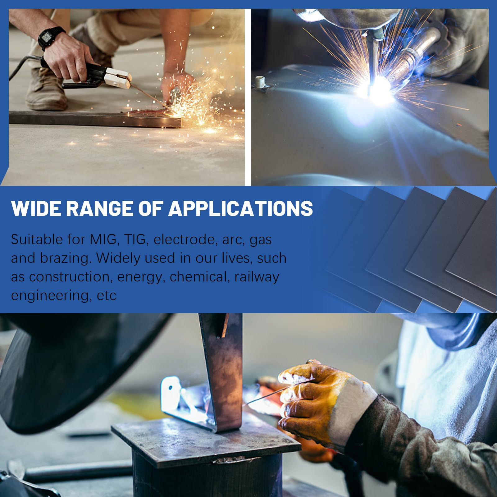 Snapklik.com : Glarks 5Pcs 3" X 3" Welding Coupons, 1/8" Thick 11 Gauge ...