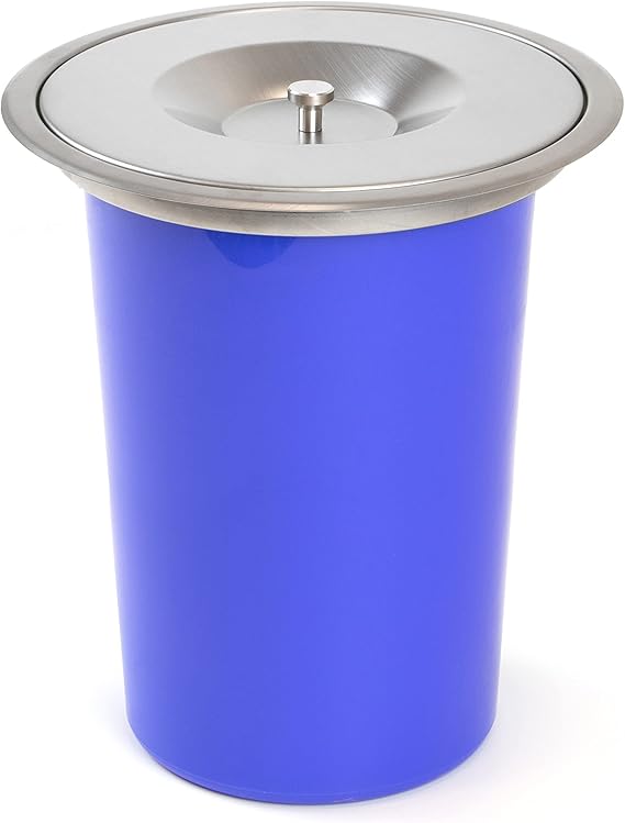 Emuca - Worktop waste bin with lid, Waste containers for kitchen 7L ...