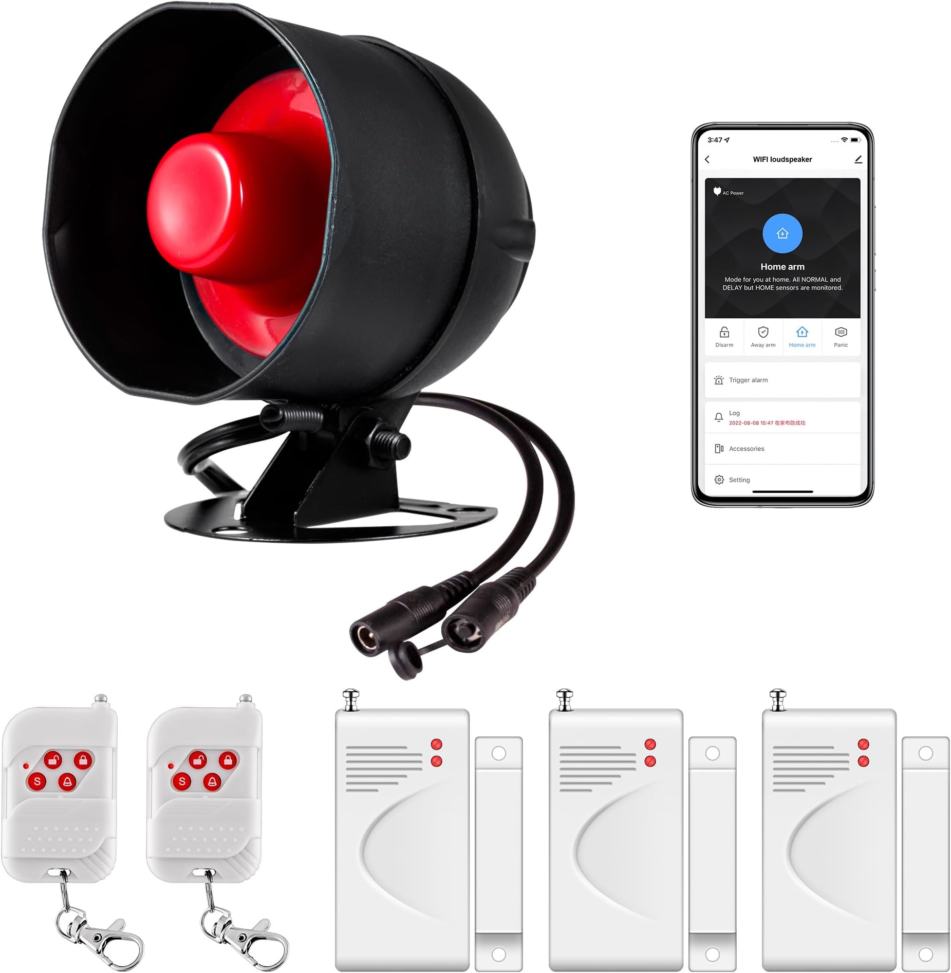 Amazon.com : WiFi Alarm Home Security System, Wireless Alarm System ...