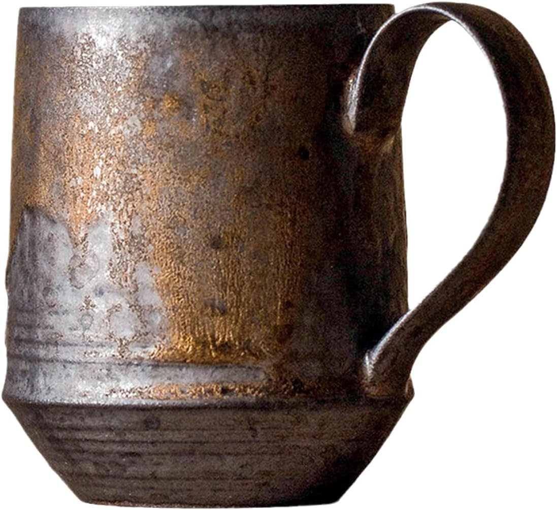 Amazon.com | 200ml/6.67oz Vintage ceramic rust glaze Mug gilt glaze ...